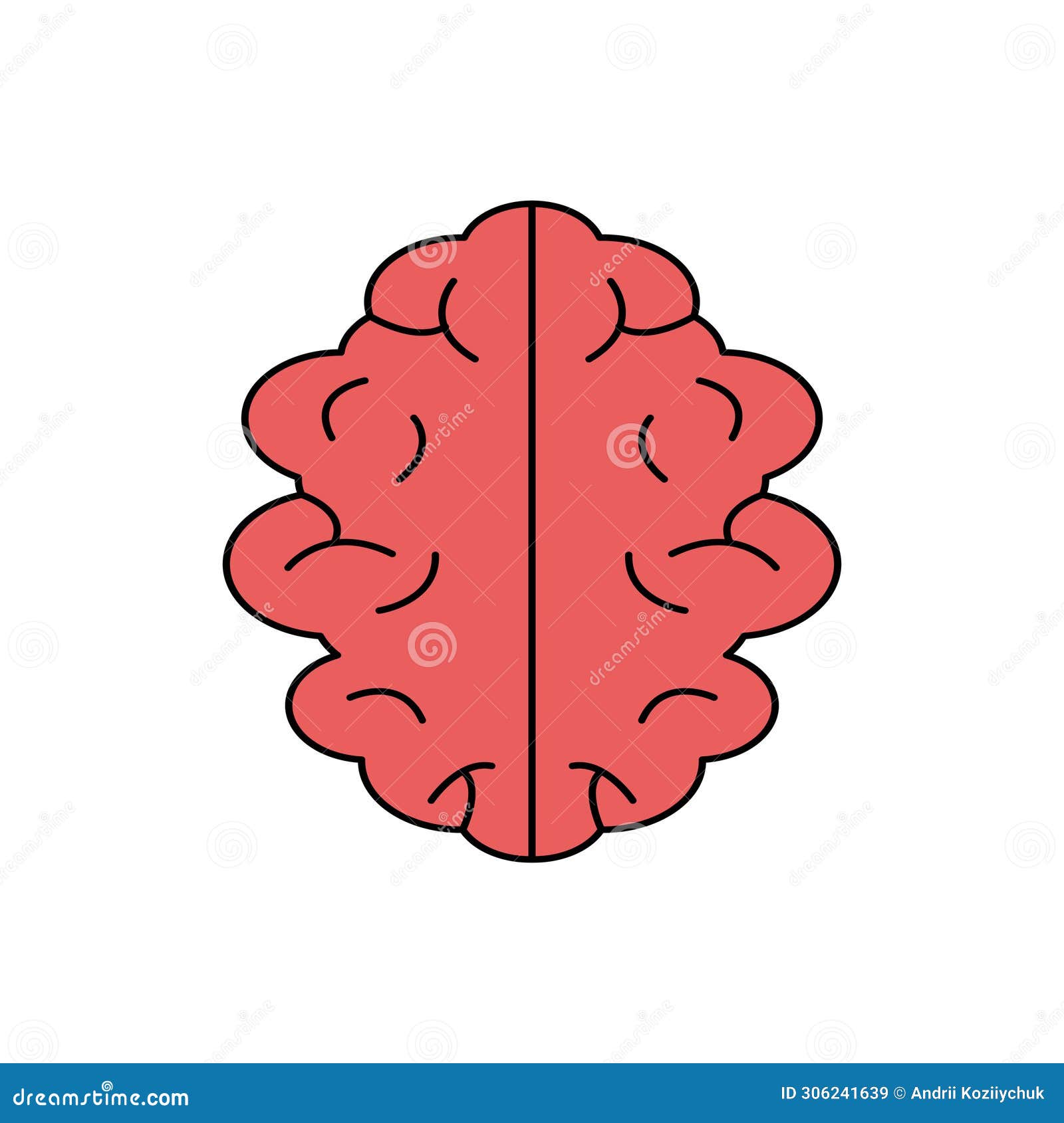 Stylish Simple Brain Icon. Brain Vector Icon. Vector Illustration ...