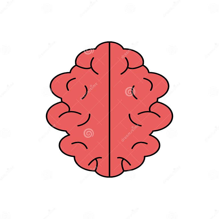 Stylish Simple Brain Icon. Brain Vector Icon. Vector Illustration ...