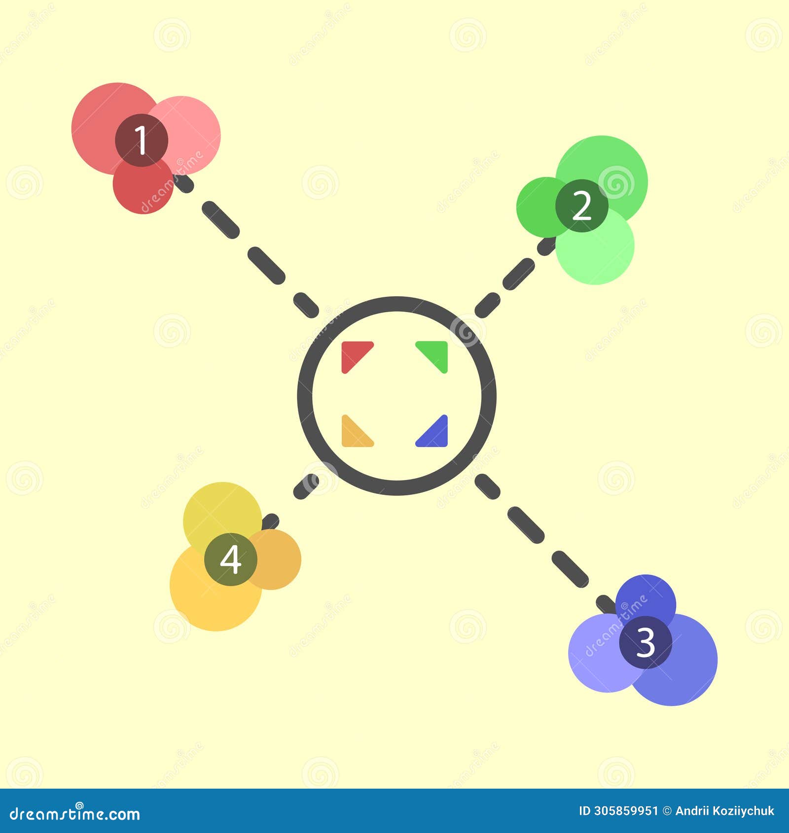 Vector Simple Infographic Template. Four Points for Presentation or ...