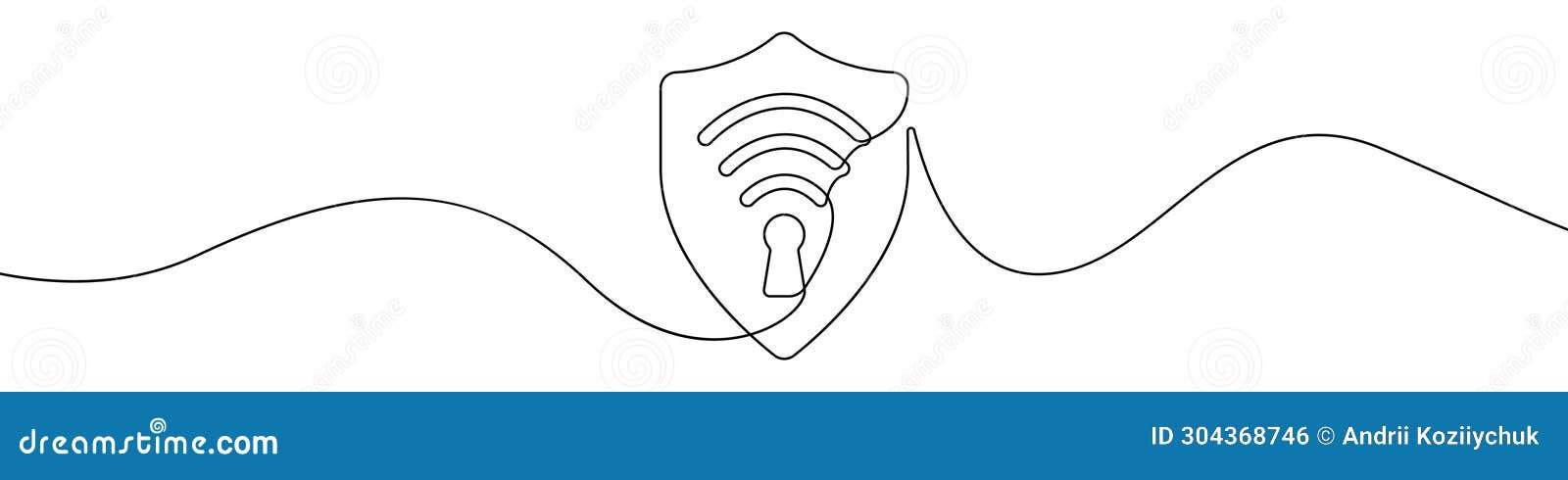 VPN Icon Line Continuous Drawing Vector. One Line VPN Icon Vector ...