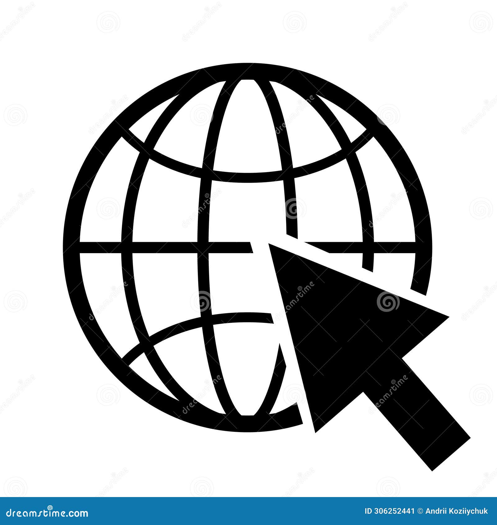 World Icon. Globe Outline. Vector World Globe Icon. Vector Internet ...