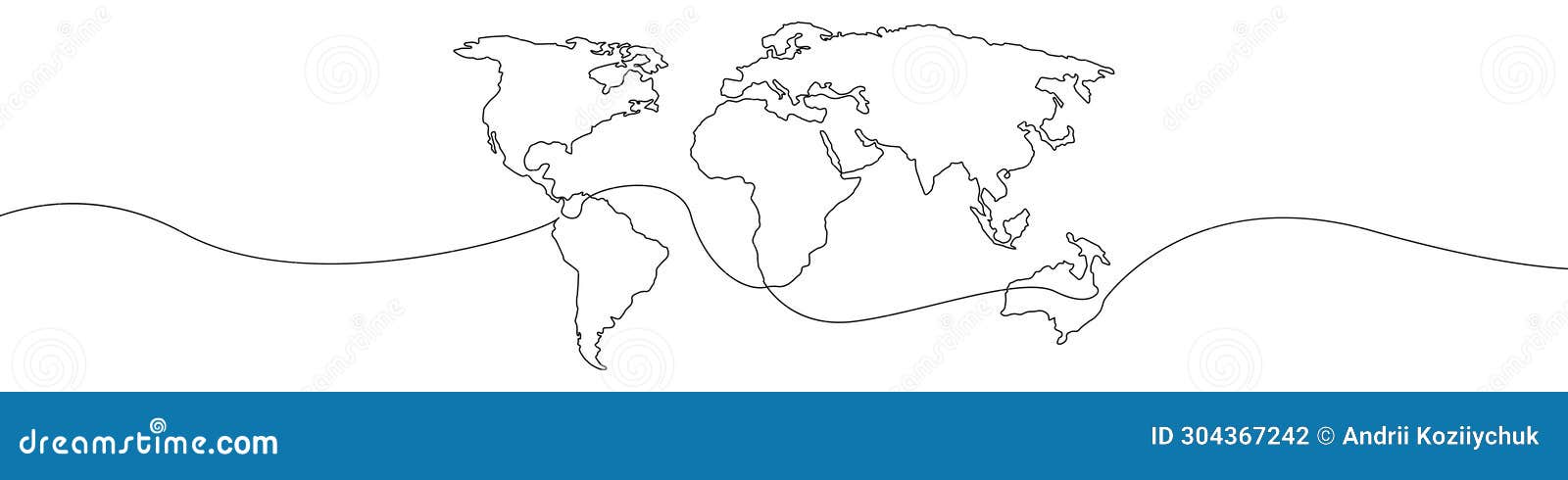 World Map Icon Line Continuous Drawing Vector. One Line World Map Icon ...