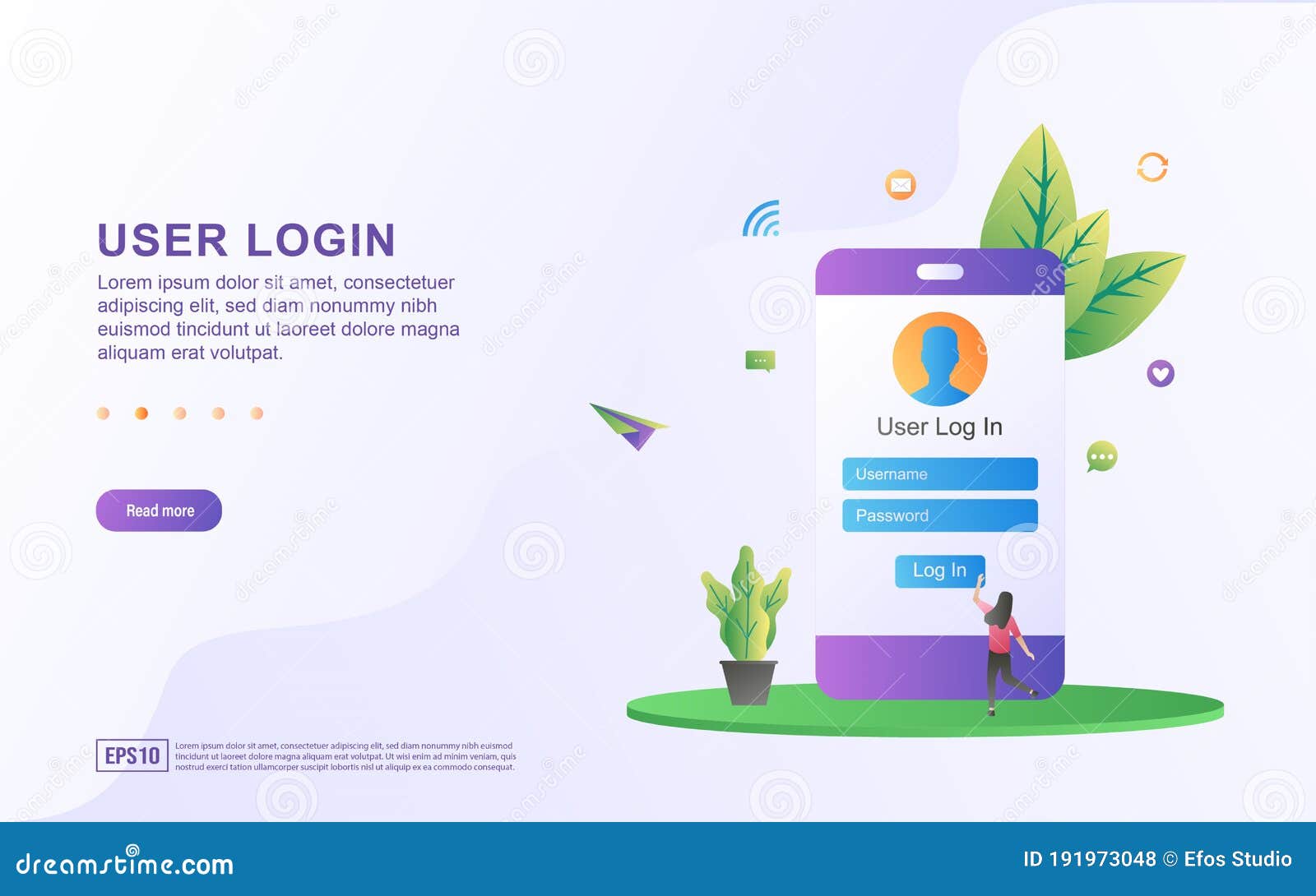 User Login Illustration, People Register Online, Sign Up, Man Login ...