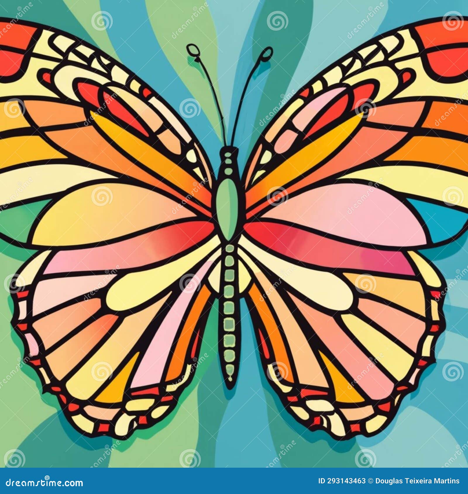 Illustration Using Butterflies To Represent the Transformation and ...