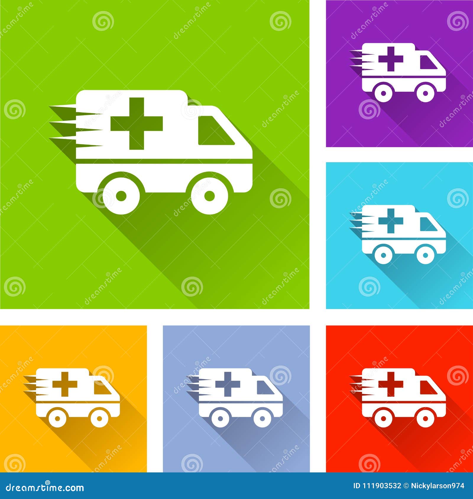 Van icons with long shadow stock vector. Illustration of vector - 111903532