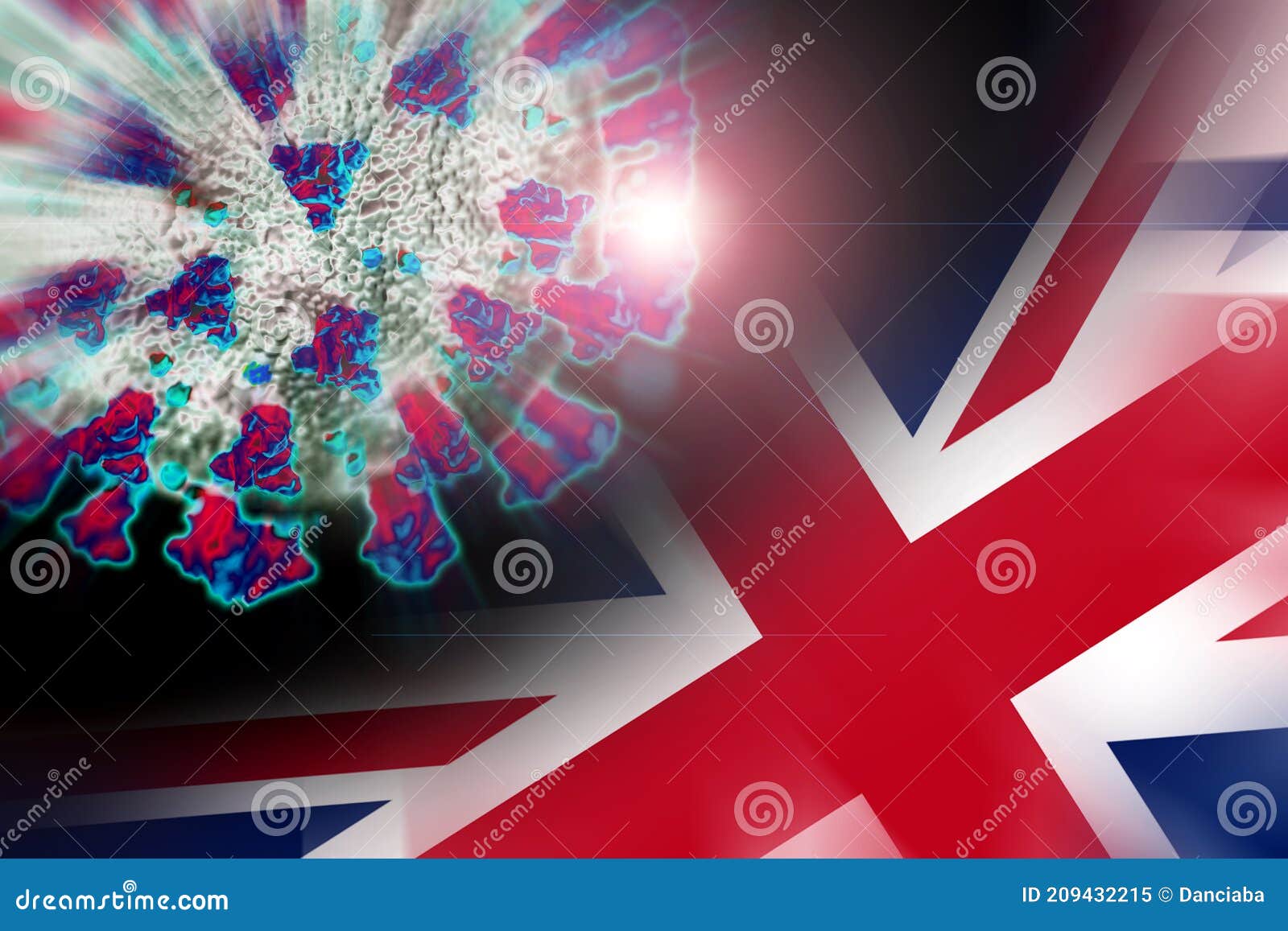 Illustration of the Variant of the Covid-19 Virus. British Coronavirus ...