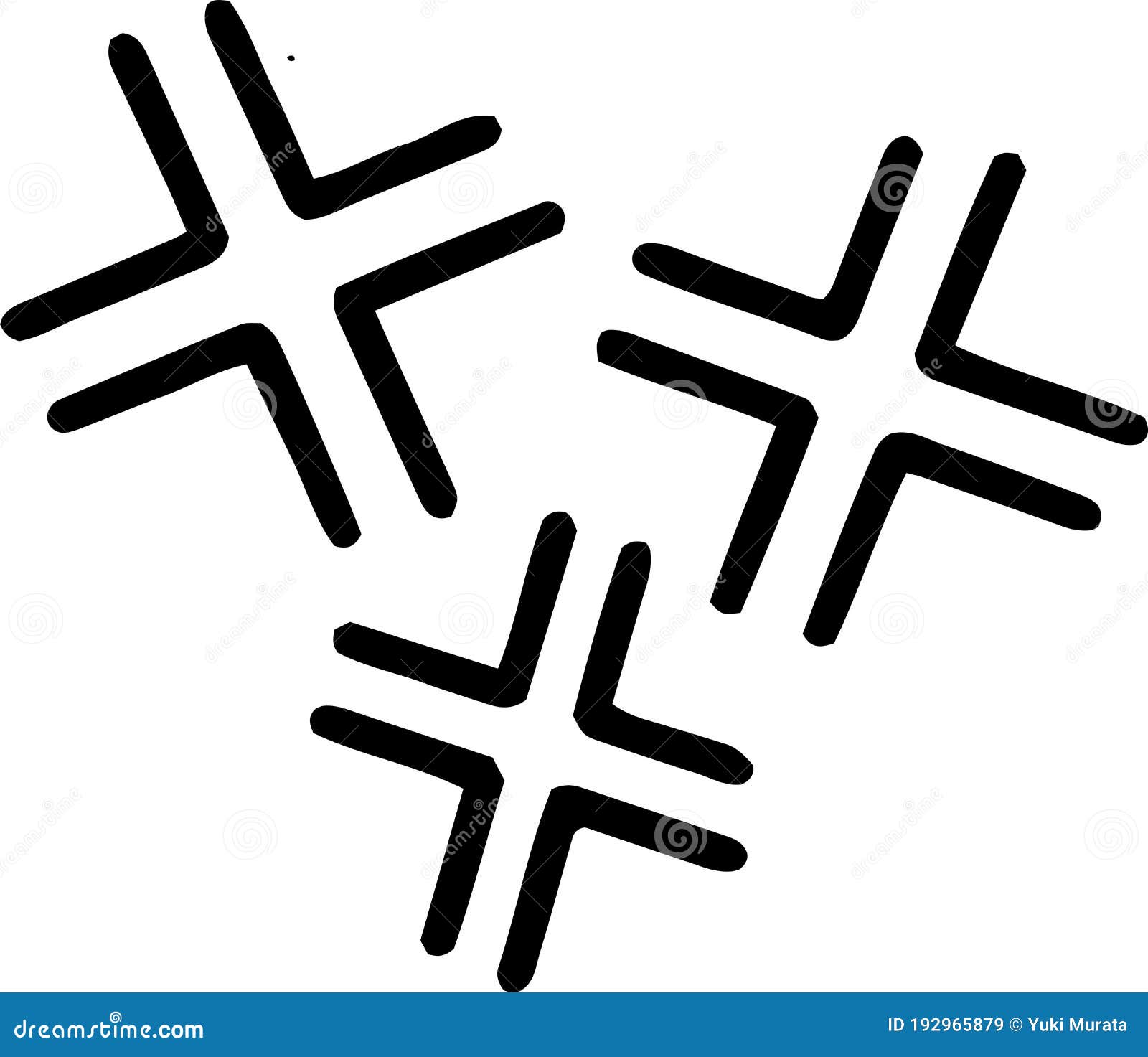 Variation of Handwritten Anger Mark Stock Vector - Illustration of ...