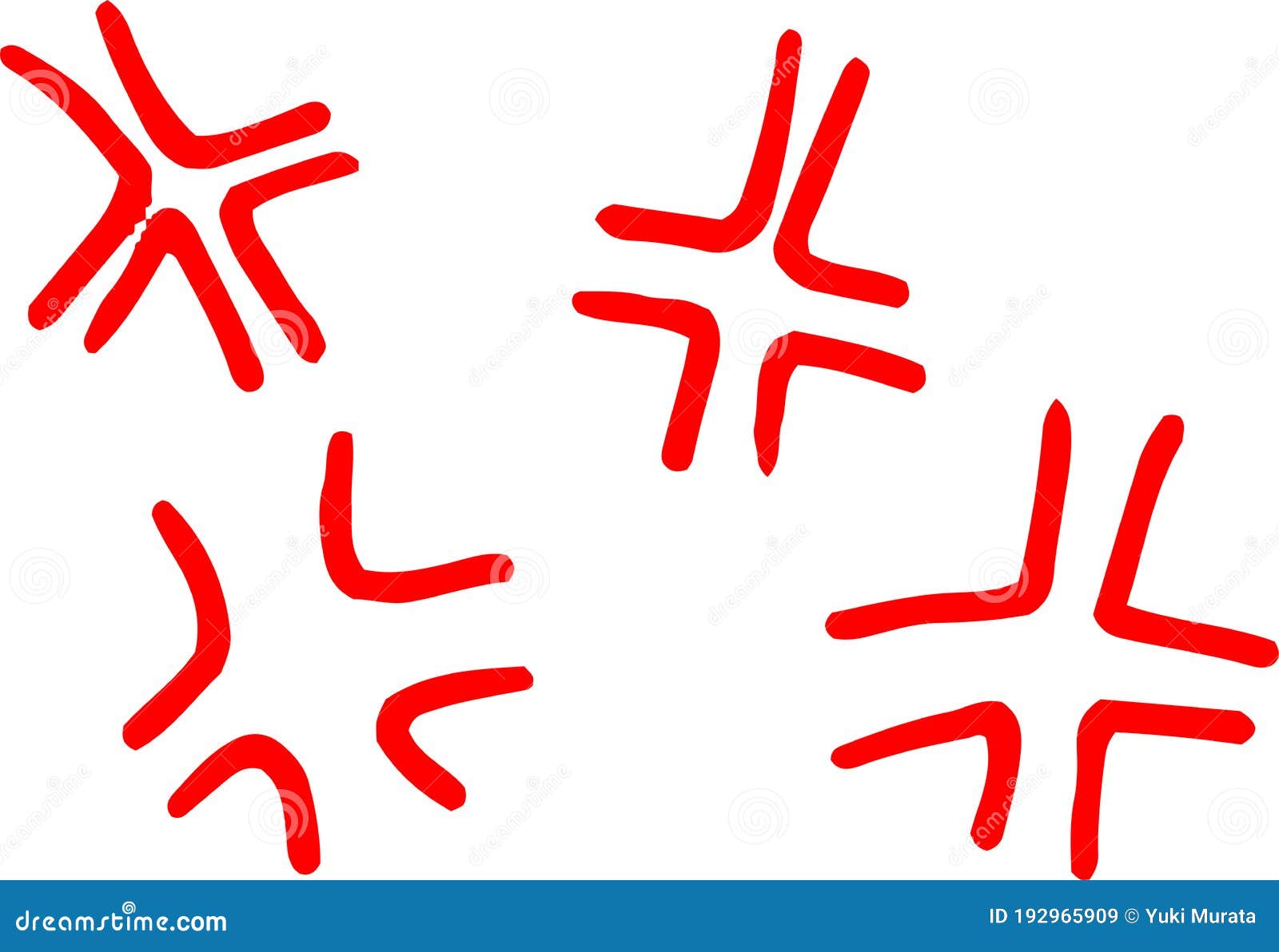 Variation of White Handwritten Red Anger Mark Stock Vector ...