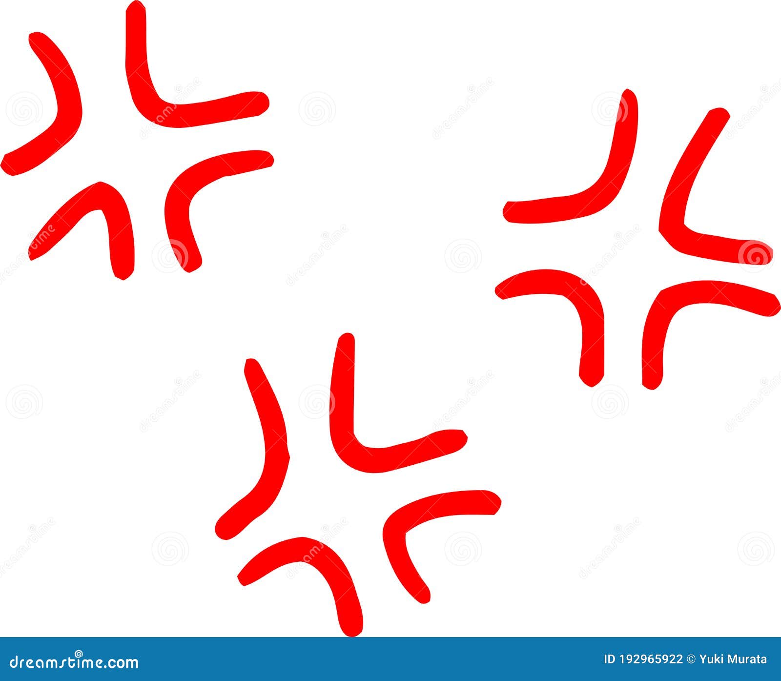 Variation of White Handwritten Red Anger Mark Stock Vector ...