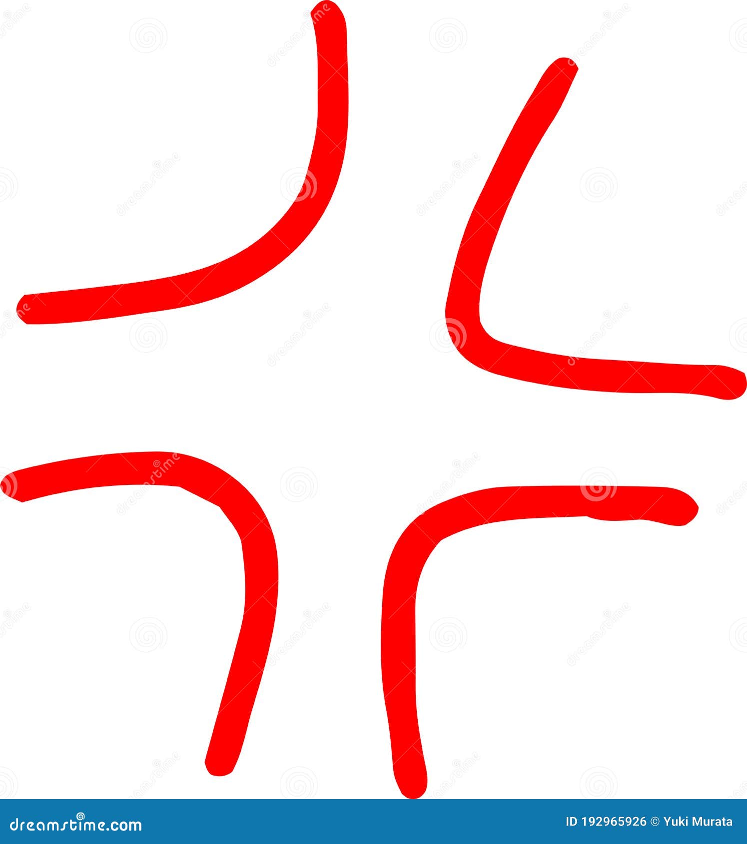 Variation of White Handwritten Red Anger Mark Stock Vector ...