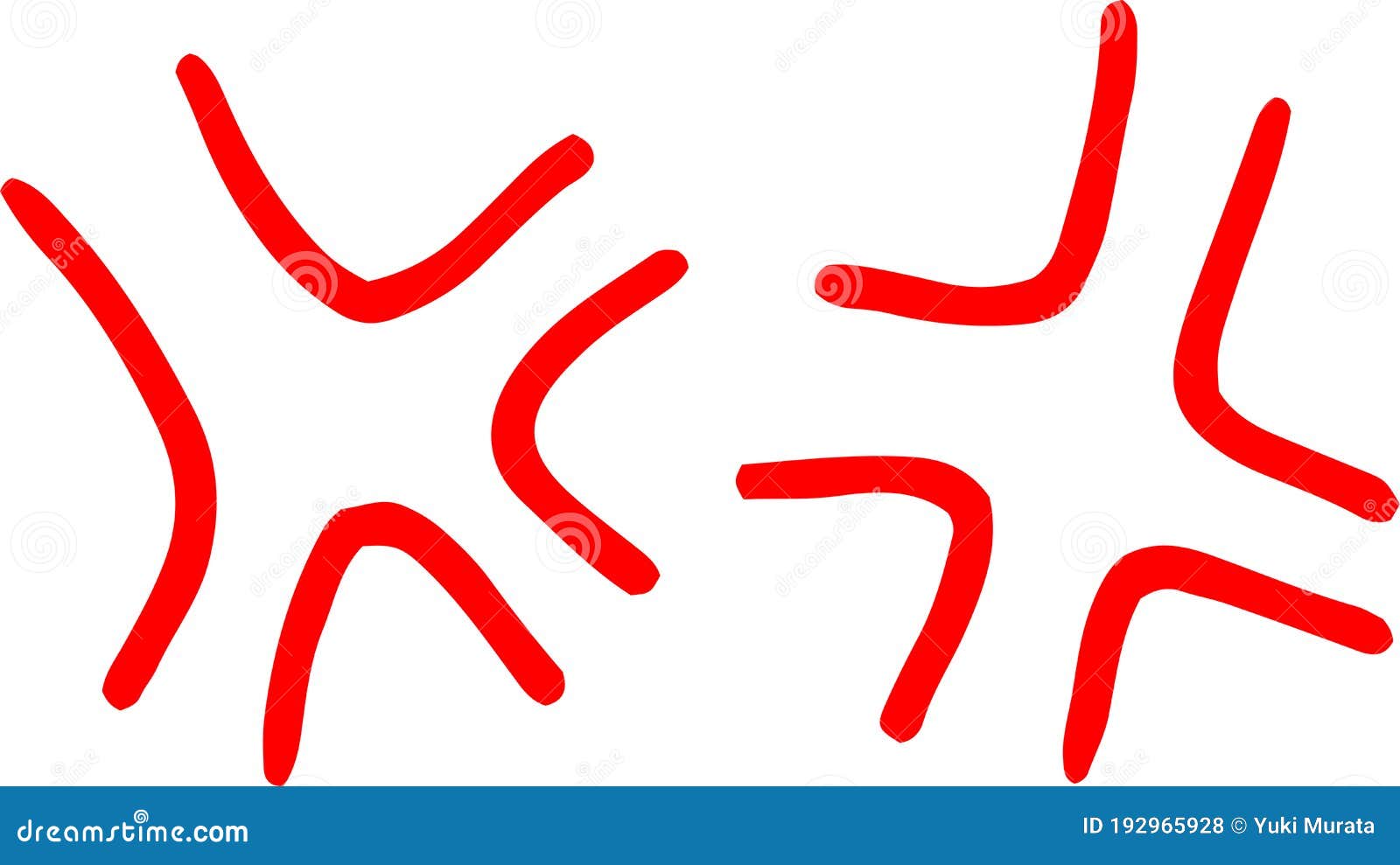 Variation of White Handwritten Red Anger Mark Stock Vector ...
