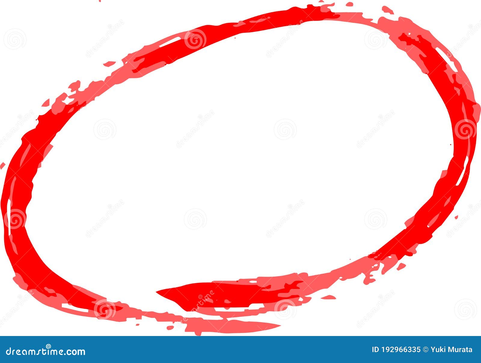 Variation of Handwritten Red Brush Circle Stock Vector - Illustration ...