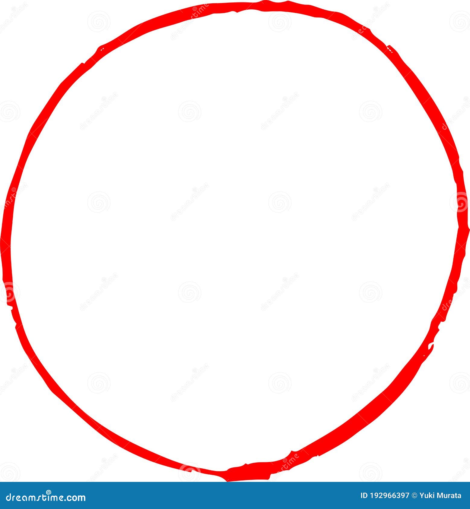 Variations of Red Thin Circles for Handwritten Scoring Stock Vector ...