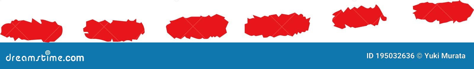 Various Red Lines Drawn with a Pencil Stock Vector - Illustration of ...