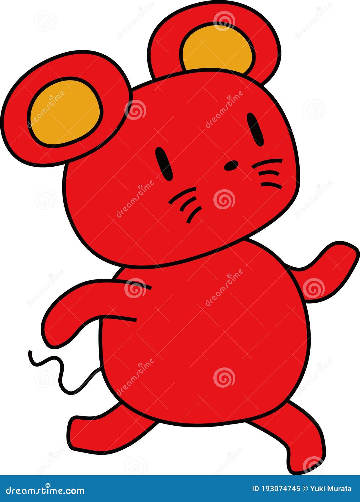 Various Red Mouse Character Stock Vector - Illustration of animal ...