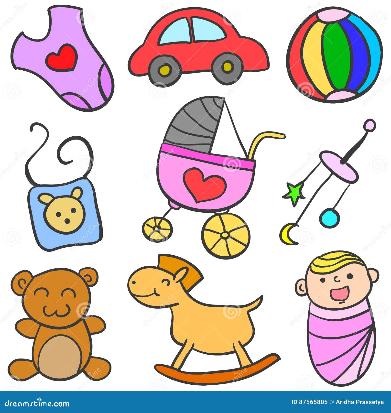 Illustration Vector of Baby Object Set Stock Vector - Illustration of ... Illustration Vector of Baby Object Set Stock Vector - Illustration of ...
