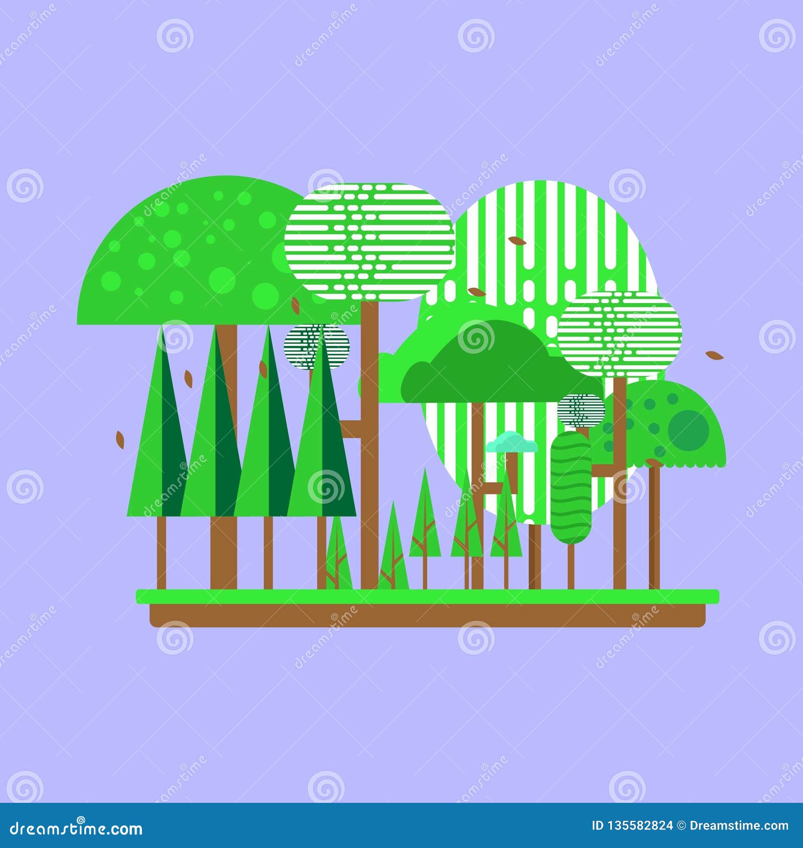 Illustration of Vector-based Tropical Rainforest Stock Illustration ...