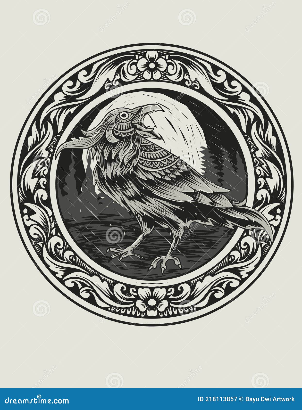 Crow With Coin In Its Beak Sketch Vector | CartoonDealer.com #228244488