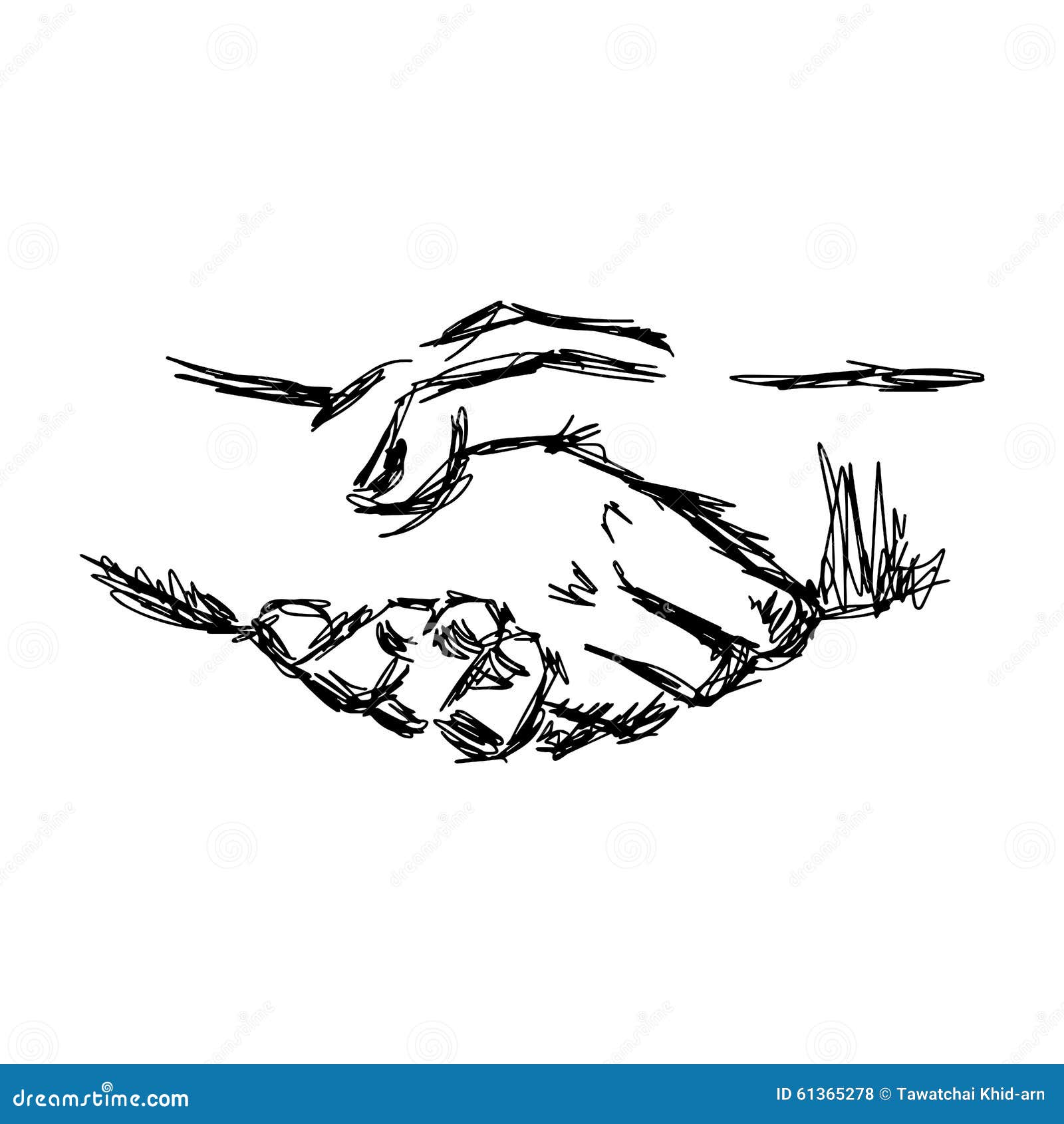 Illustration Vector Doodle Hand Drawn Sketch of Handshake Stock Vector ...
