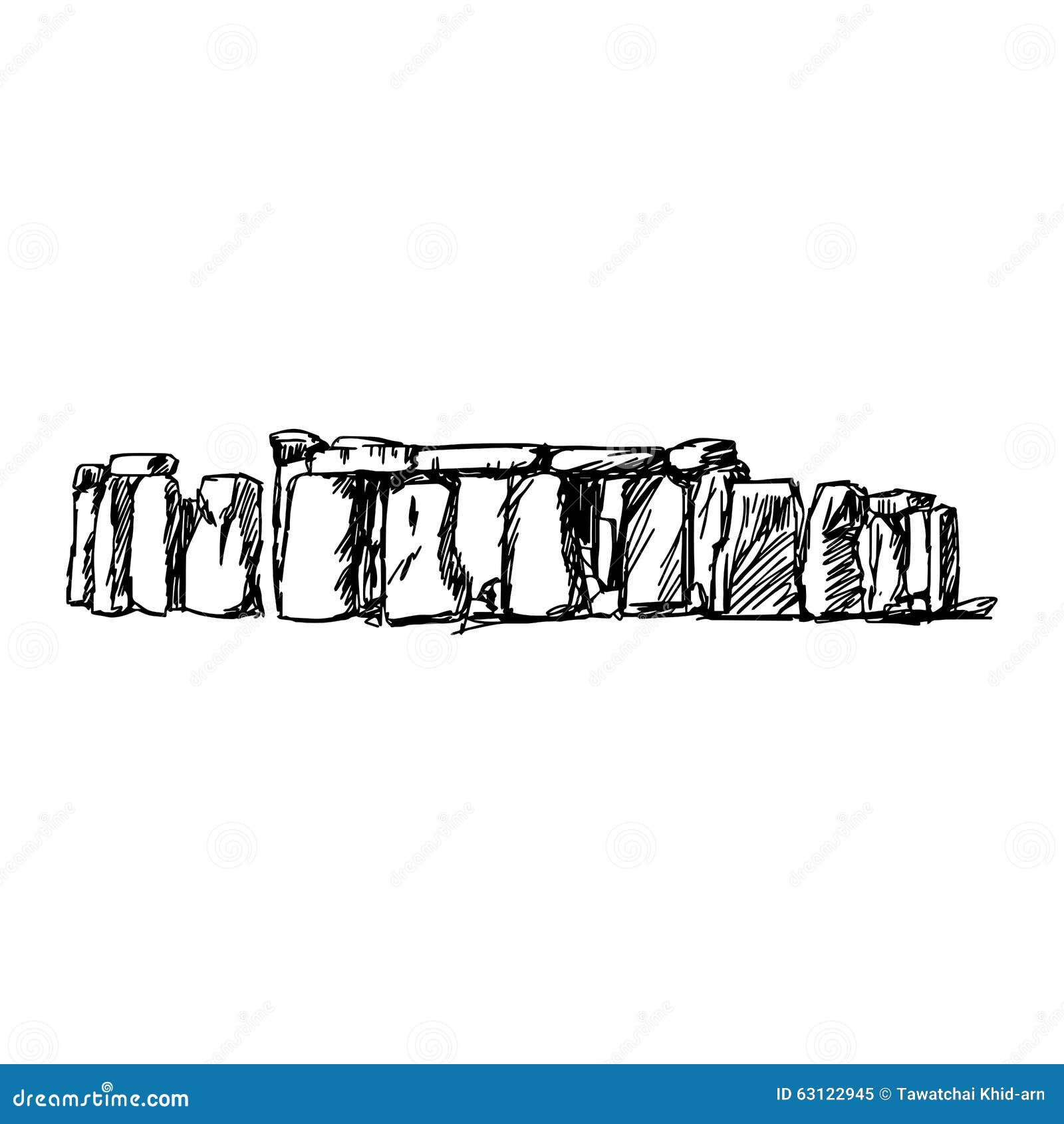 Illustration Vector Doodle Hand Drawn of Sketch Stonehenge Stock Vector ...