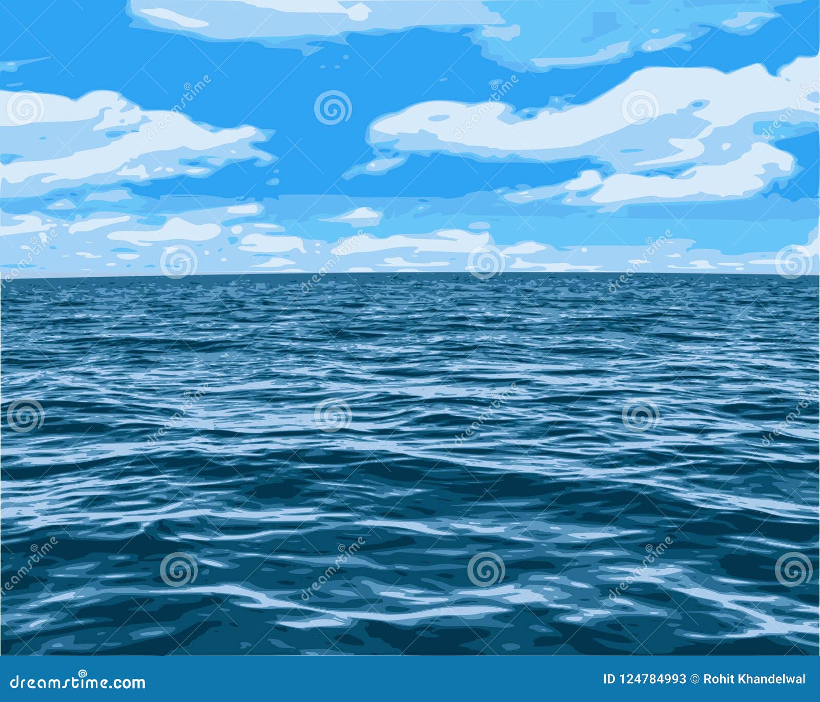 Oceanic Sky View stock image. Illustration of white - 124784993