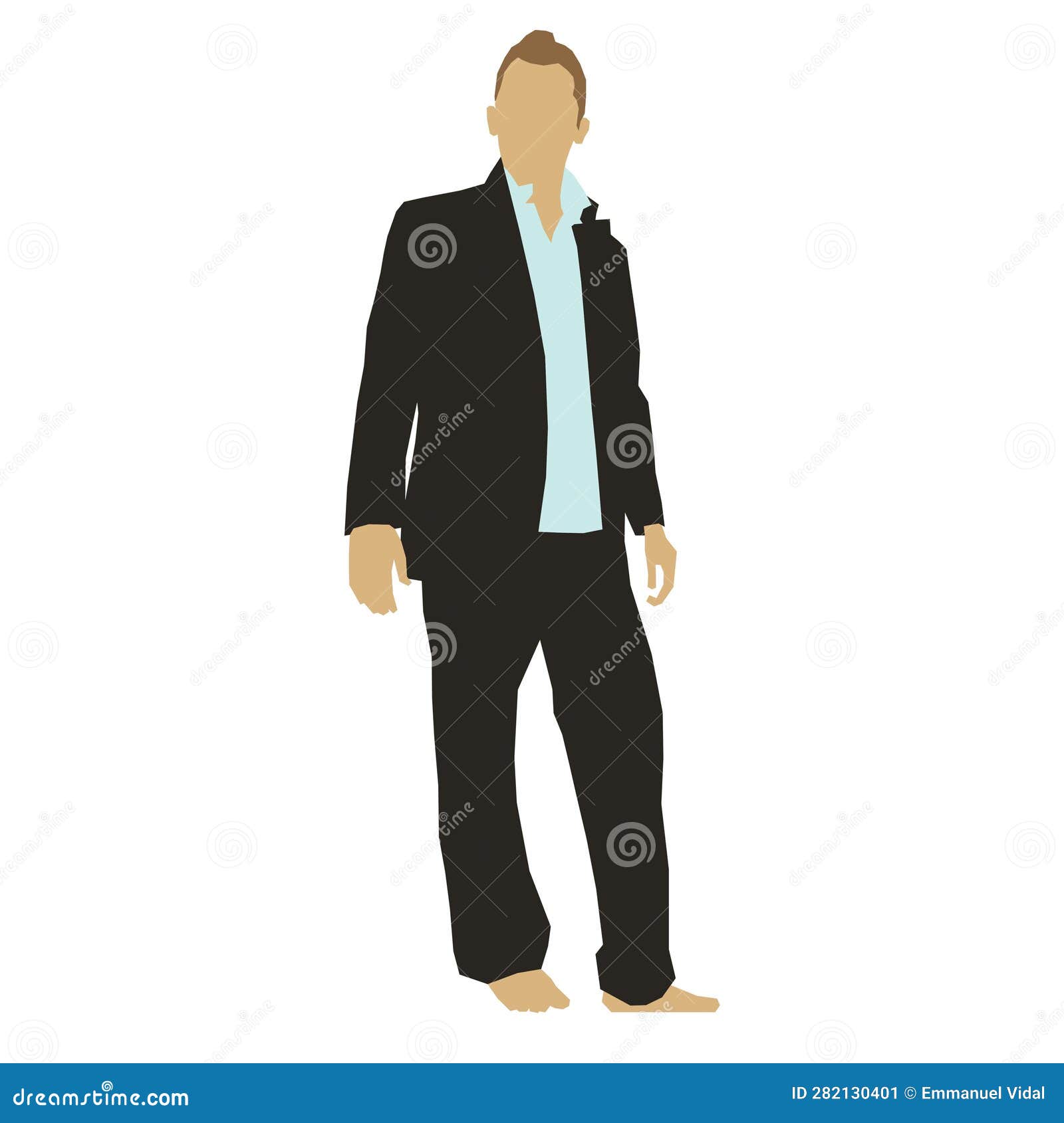 Standing Man 42 Vector Illustration Stock Image - Illustration of ...