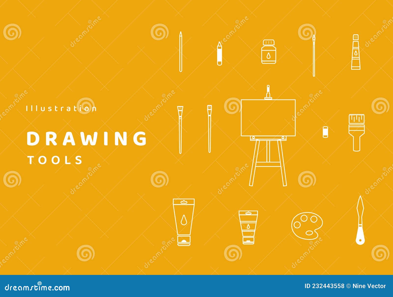 Illustration Vector Drawing Tools Clip Art Stock Vector - Illustration ...