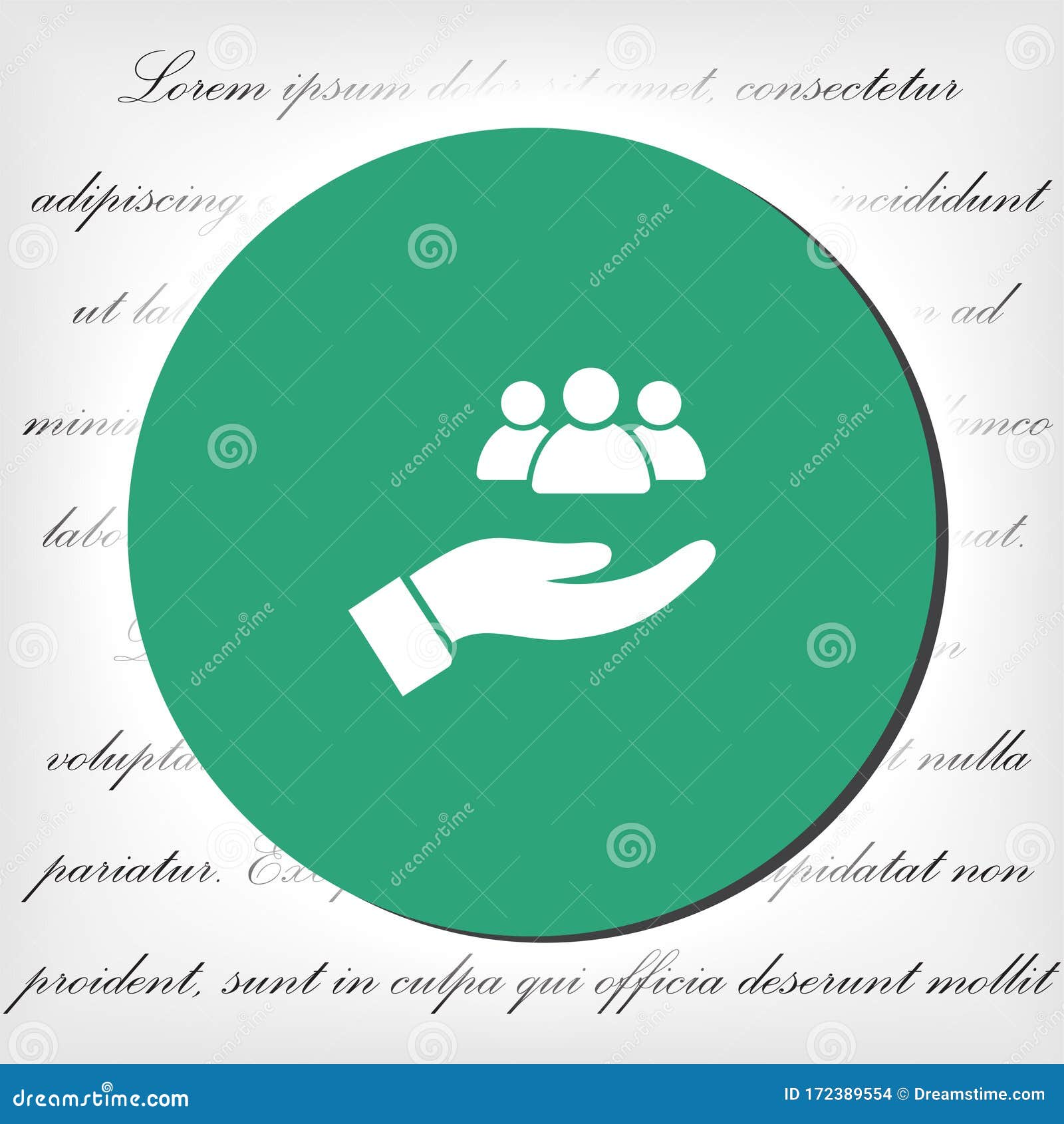 People in the Hand Icon , Lorem Ipsum Flat Design Stock Illustration ...