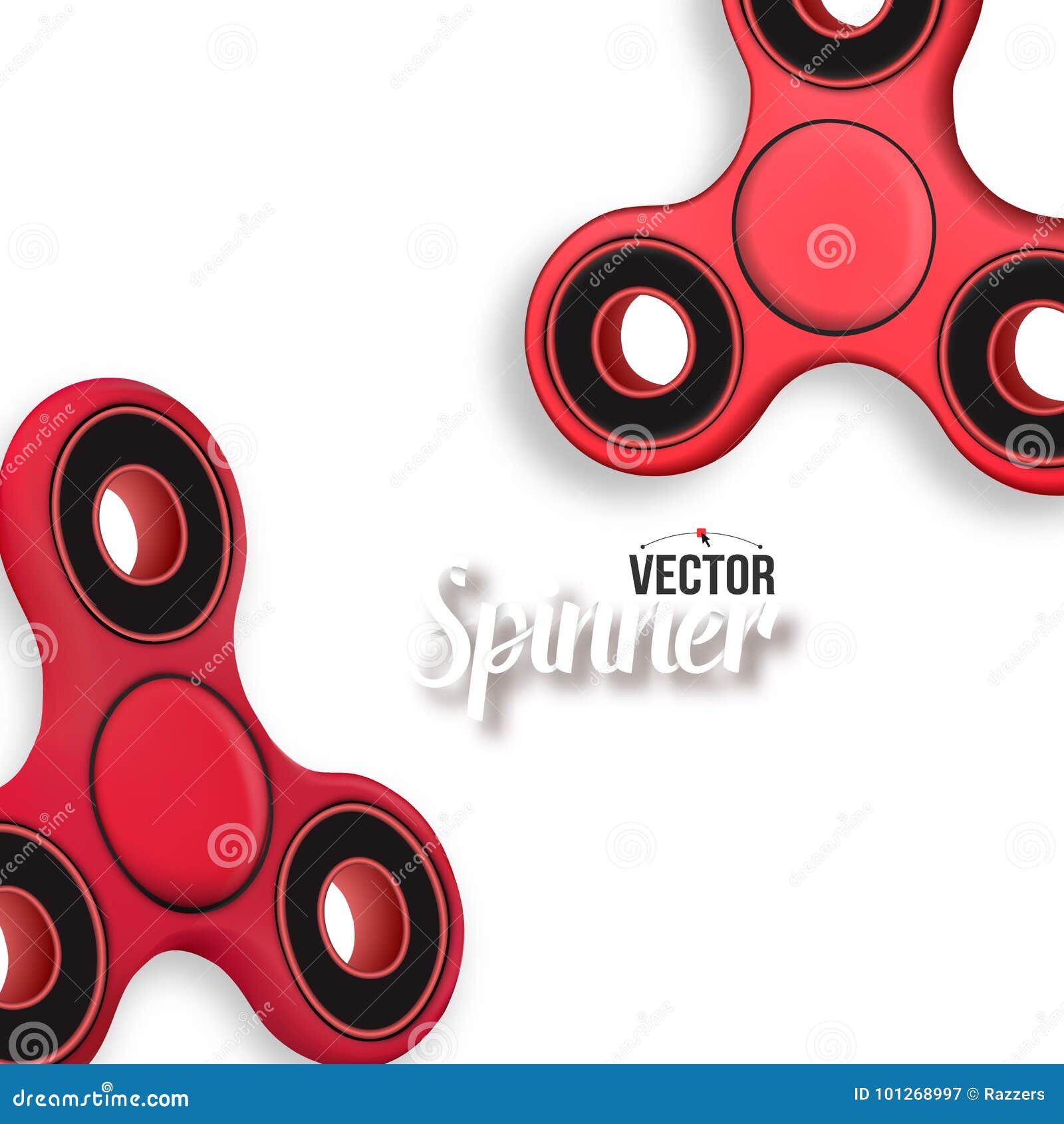 Vector Fidget Spinner Banner. 3D Realistic Modern Relaxation Spinning ...
