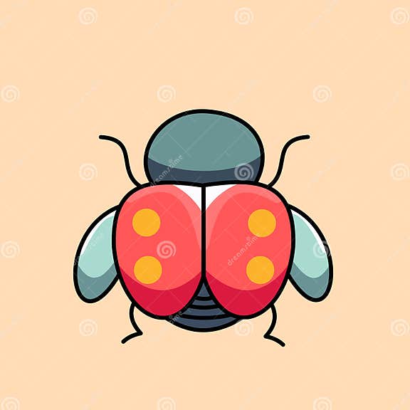 Ladybug Vector Graphic Illustration Flat 2D Icon Stock Vector ...