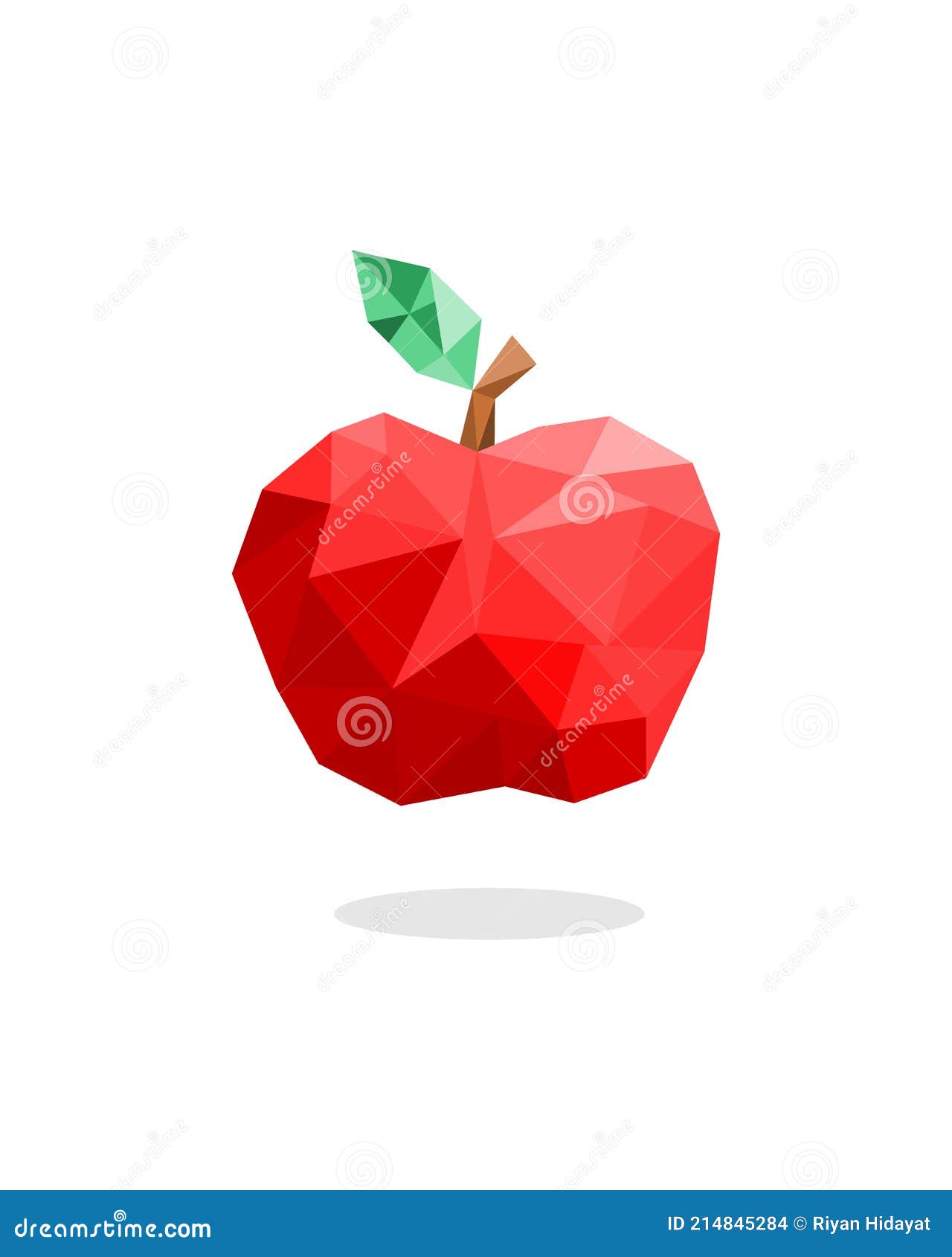 Illustration Vector Graphic of Abstract Polygon an Apple Stock Vector ...