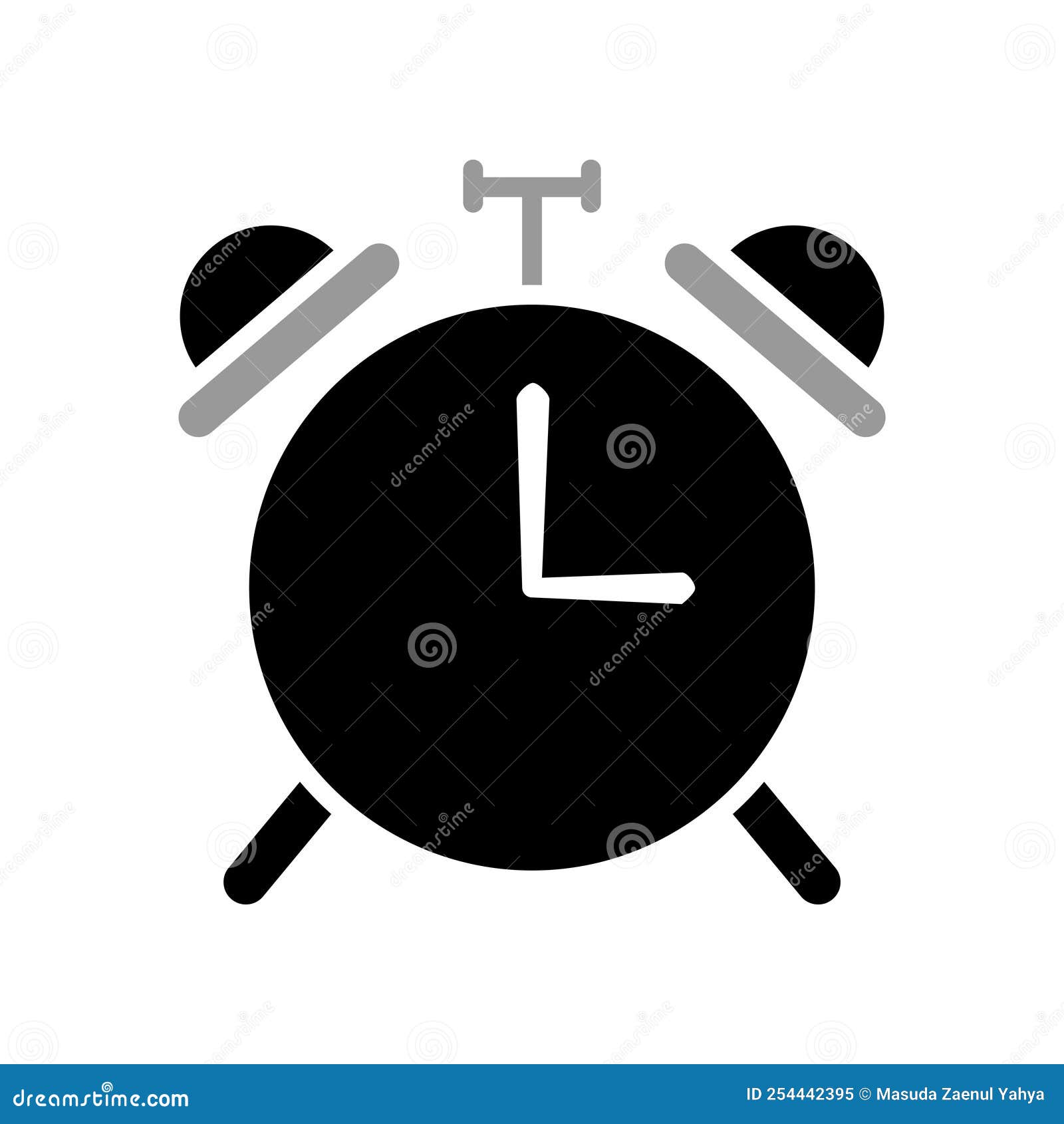 Alarm clock icon template stock vector. Illustration of warning - 254442395