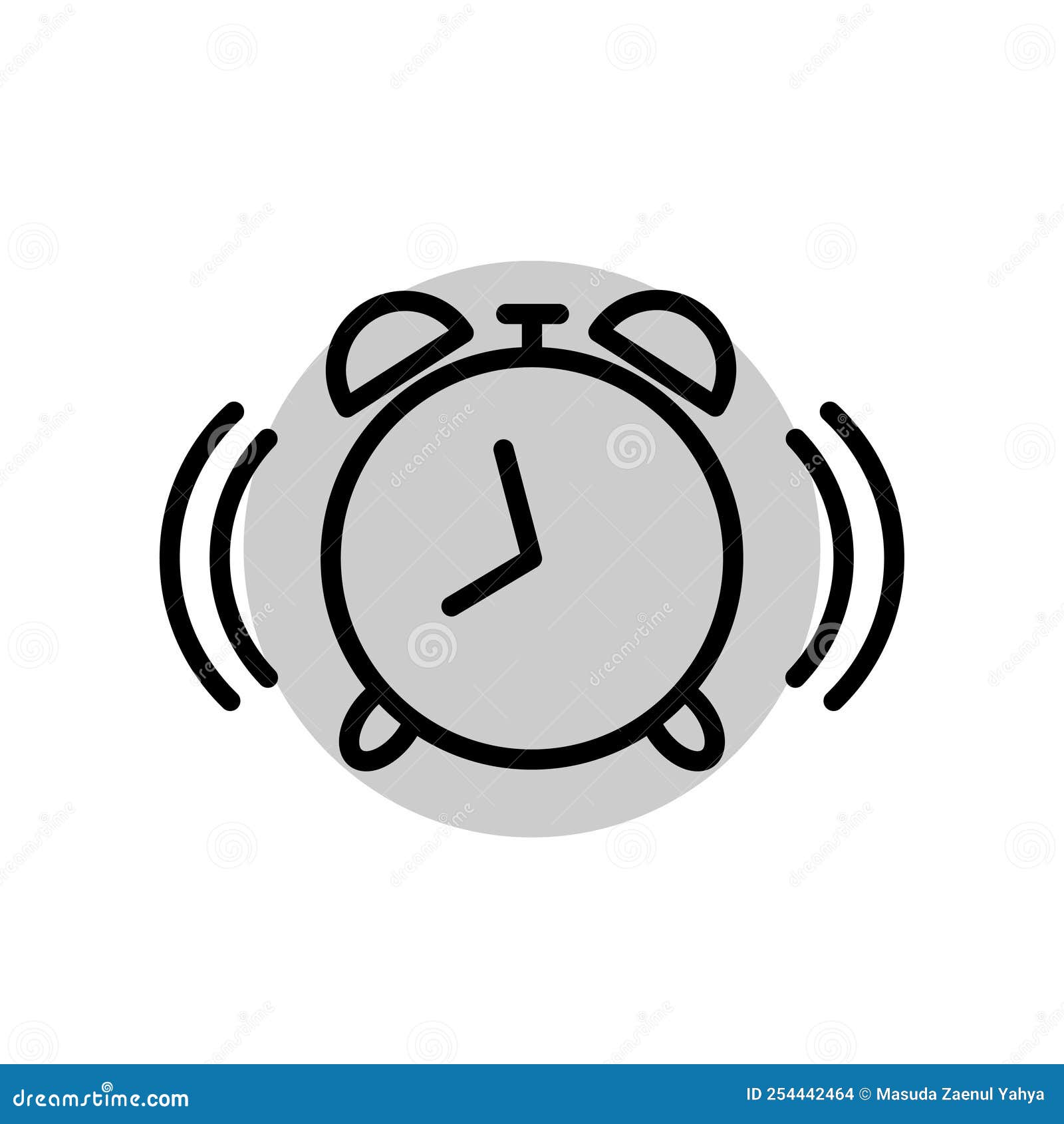 Alarm clock icon template stock vector. Illustration of alert - 254442464