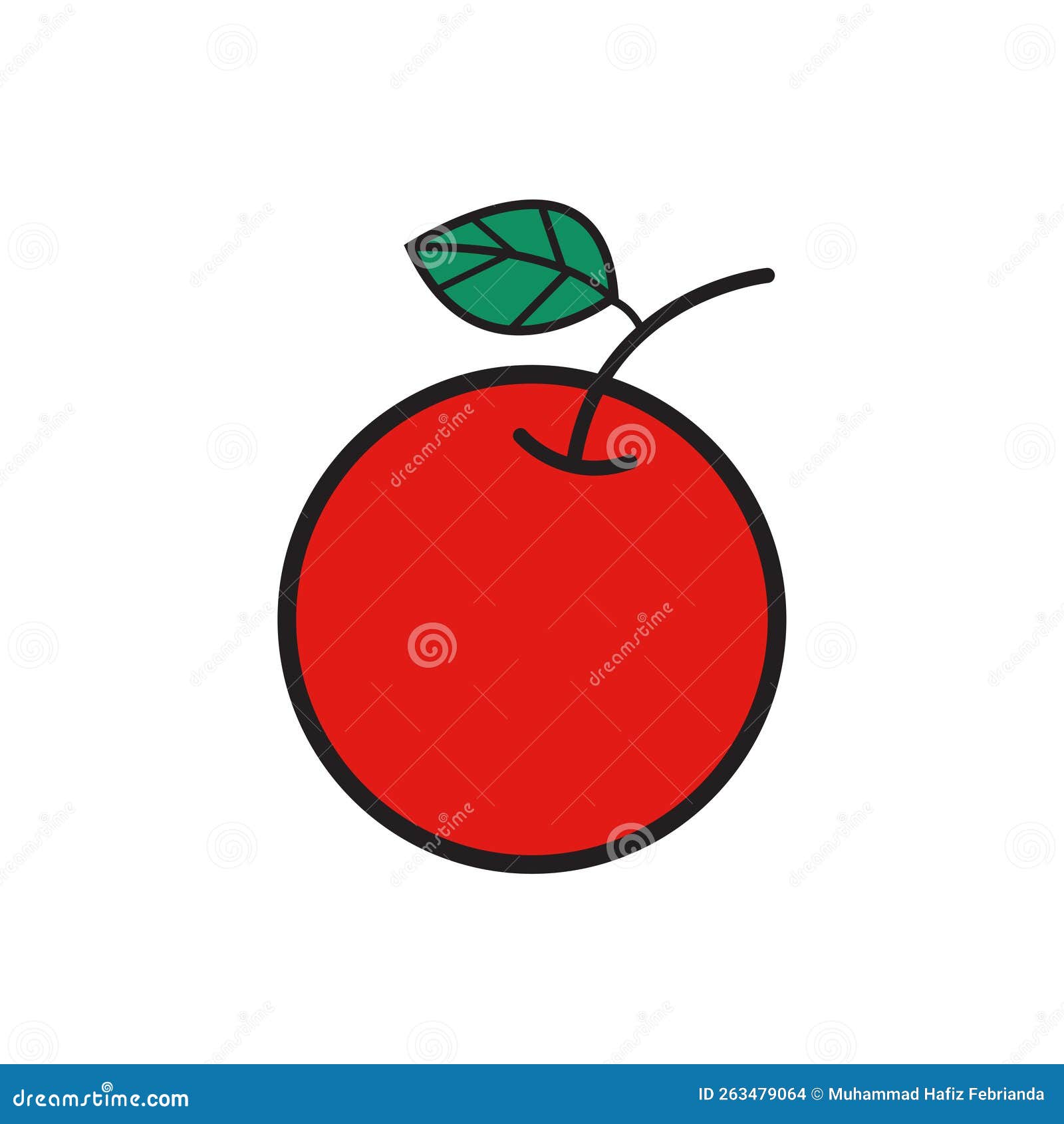 Illustration Vector Graphic of Apple with Round Shapes Stock ...