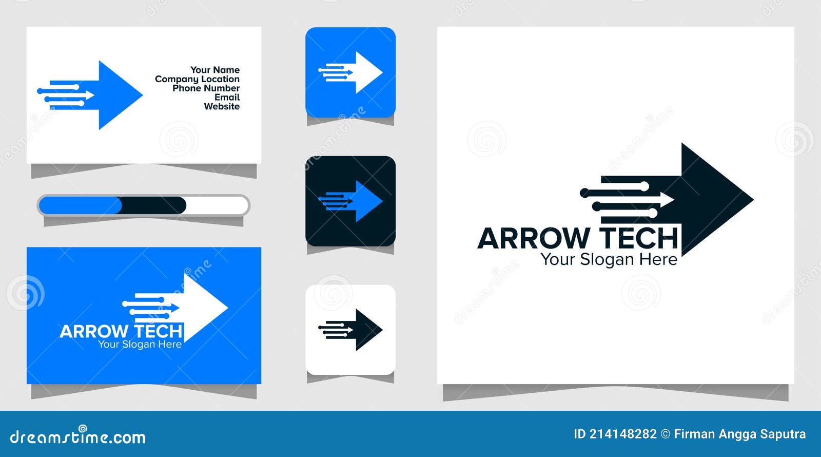 Illustration Vector Graphic of Arrow Tech Logo Stock Vector ...
