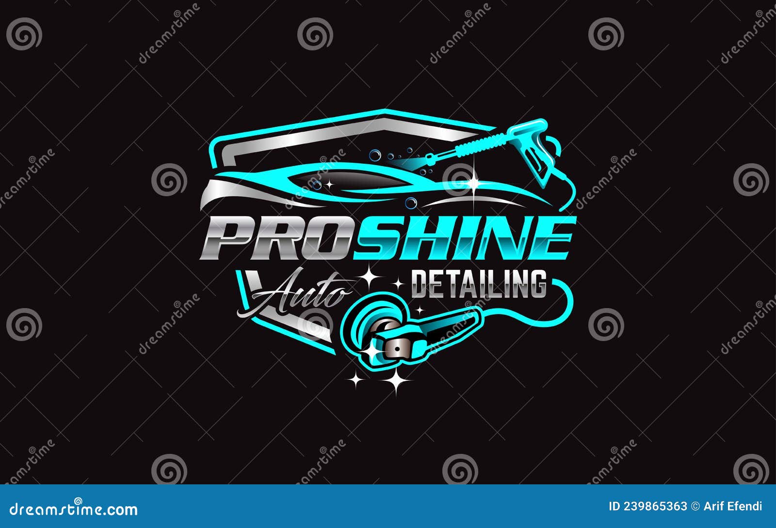 Auto Detailing Logo. Car Wash Emblem Logo Vector Art Design. Best For ...