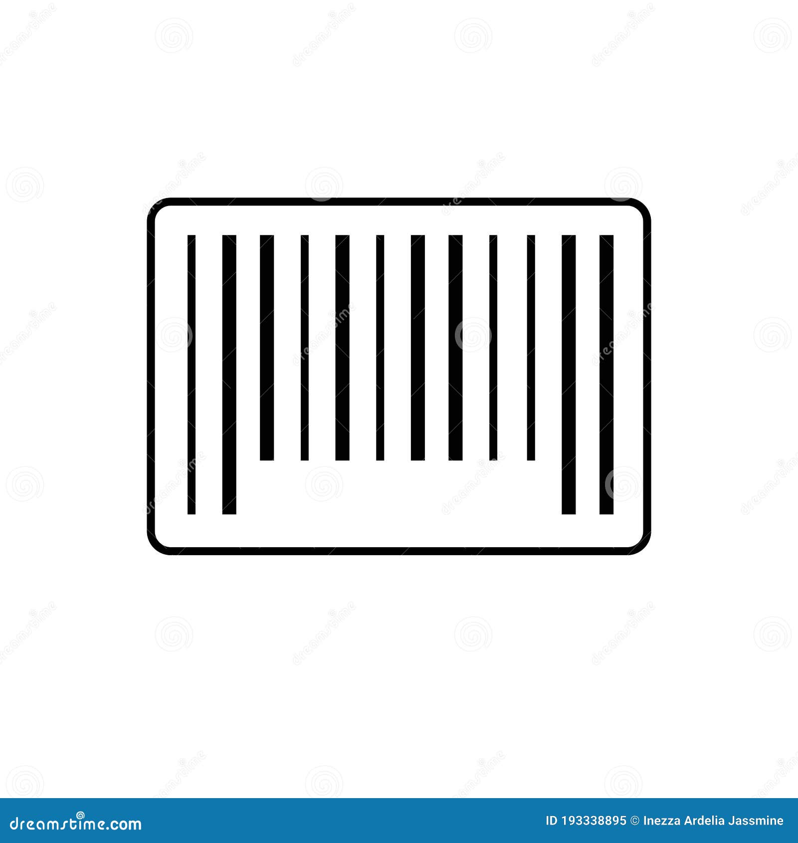 Barcode Icon, Illustration Design Template Stock Vector - Illustration ...