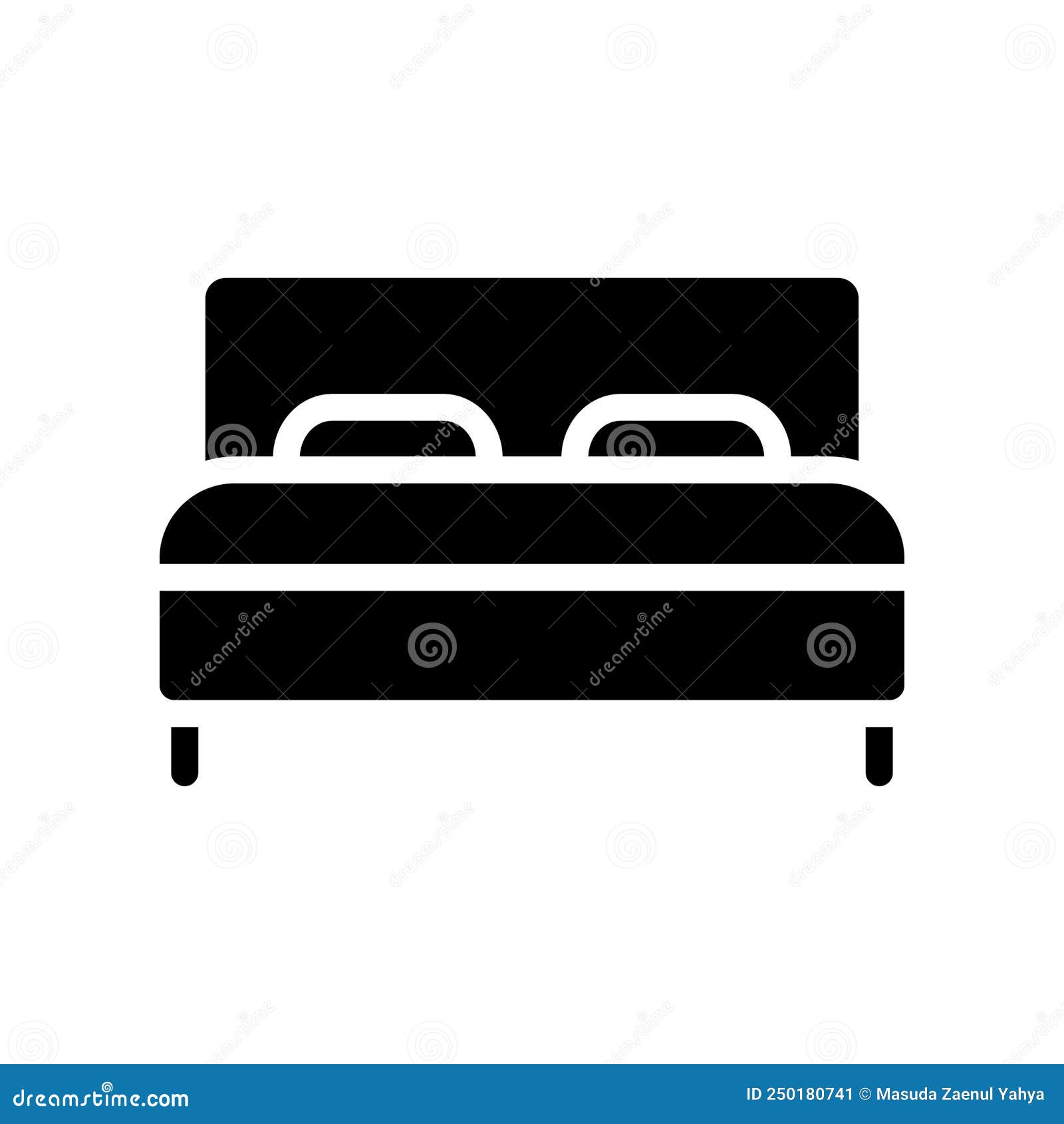 Bed icon template stock vector. Illustration of sign - 250180741