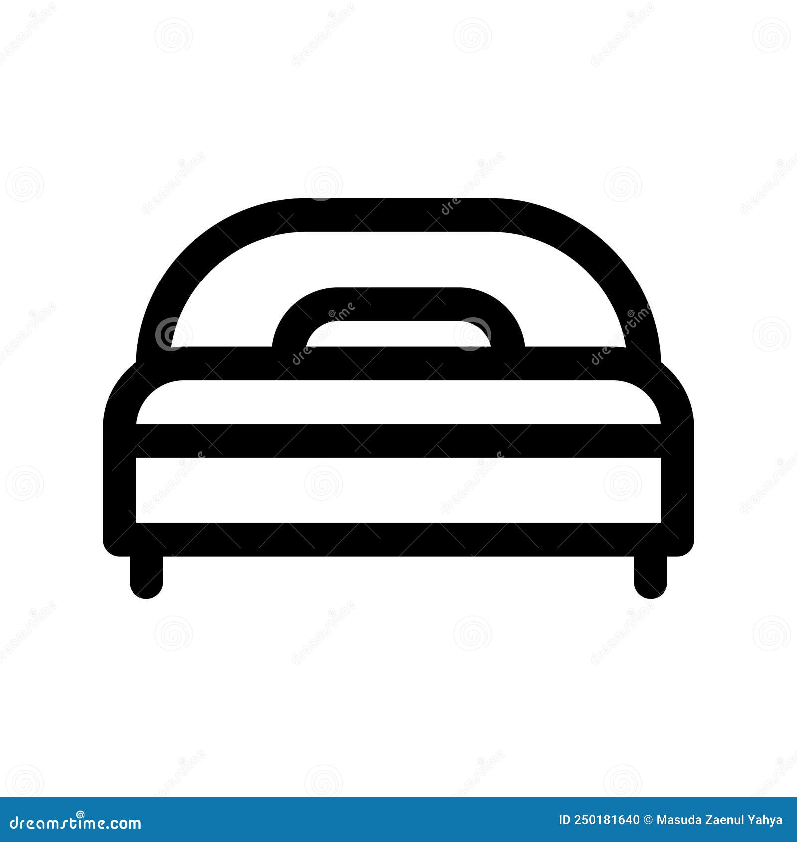 Bed icon template stock vector. Illustration of vector - 250181640
