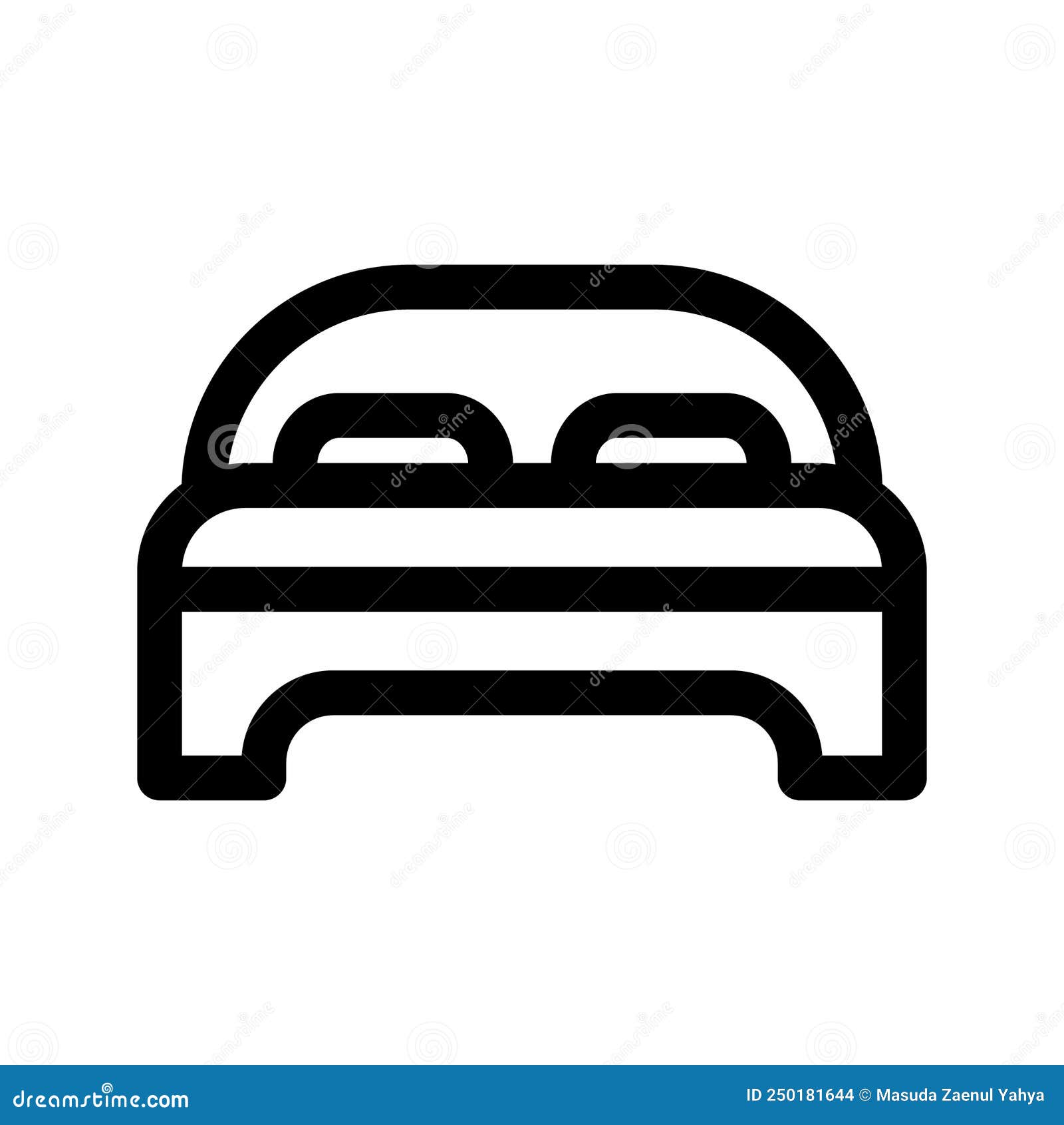 Bed icon template stock vector. Illustration of sign - 250181644