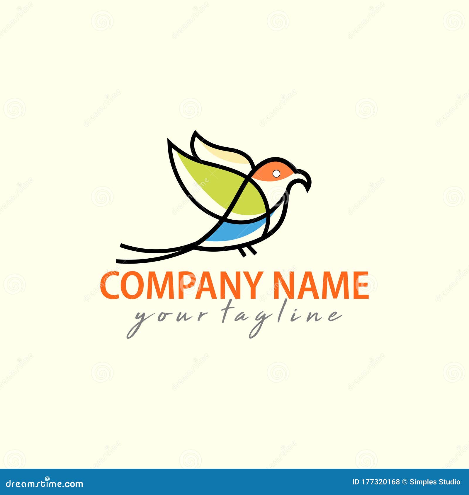 Vector Graphic Bird Logo with a Line Suitable for Brands, Companies ...