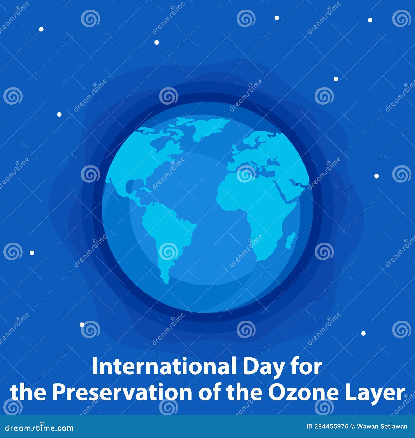 Illustration Vector Graphic of the Blue Planet Earth is Covered by the ...