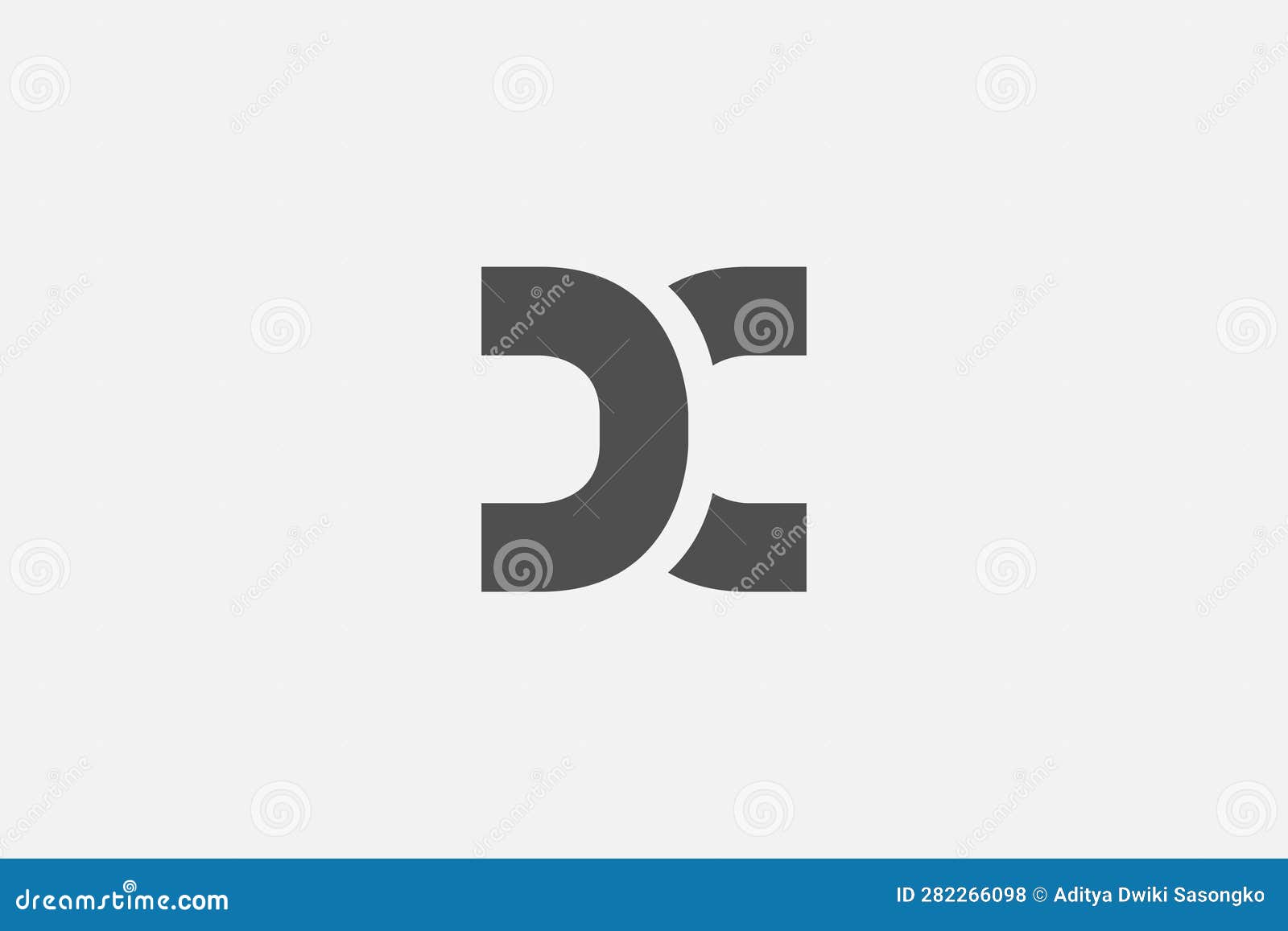 Bold letter DC logo stock vector. Illustration of drawing - 282266098