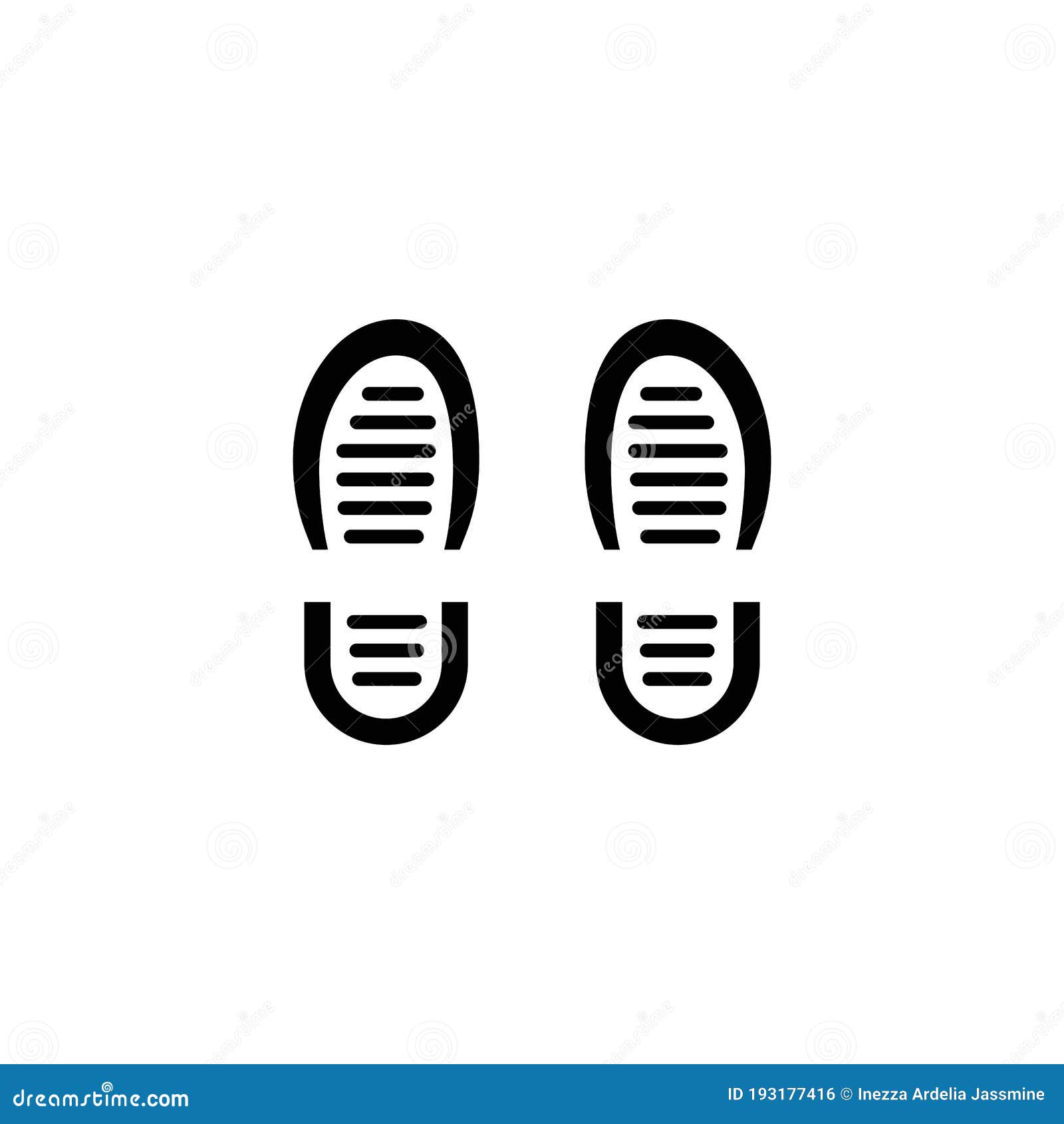 Boot Print Icon, Illustration Design Template Stock Vector ...
