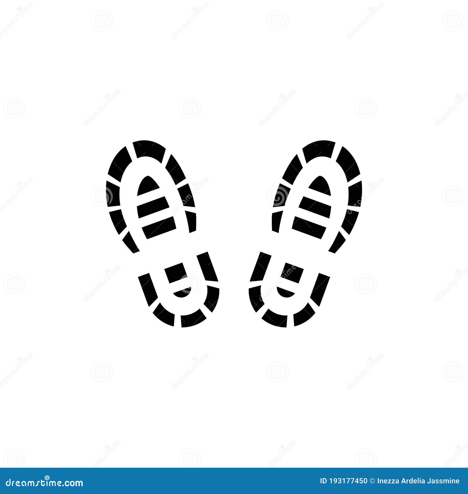 Boot Print Icon, Illustration Design Template Stock Vector ...