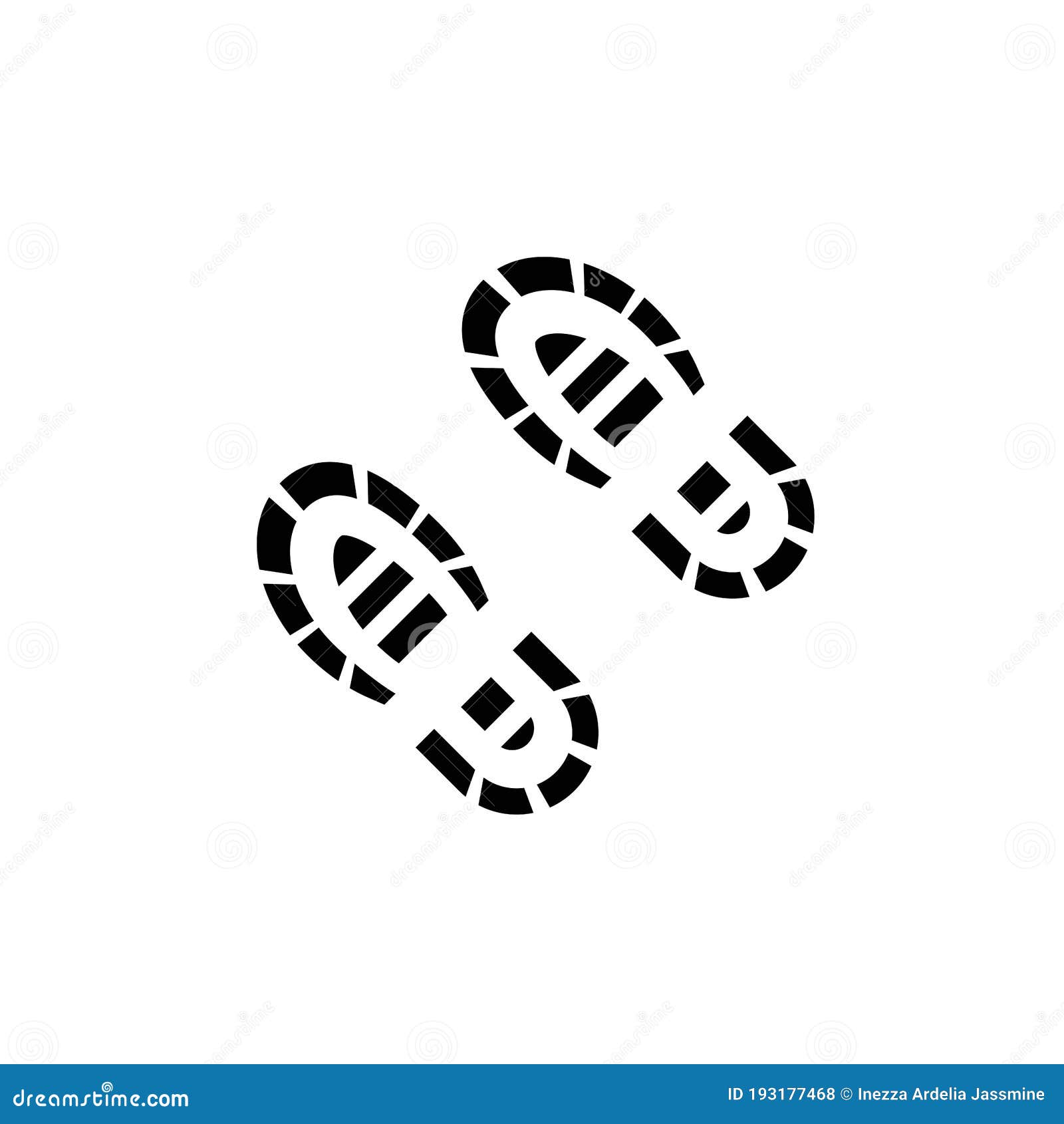 Boot Print Icon, Illustration Design Template Stock Vector ...