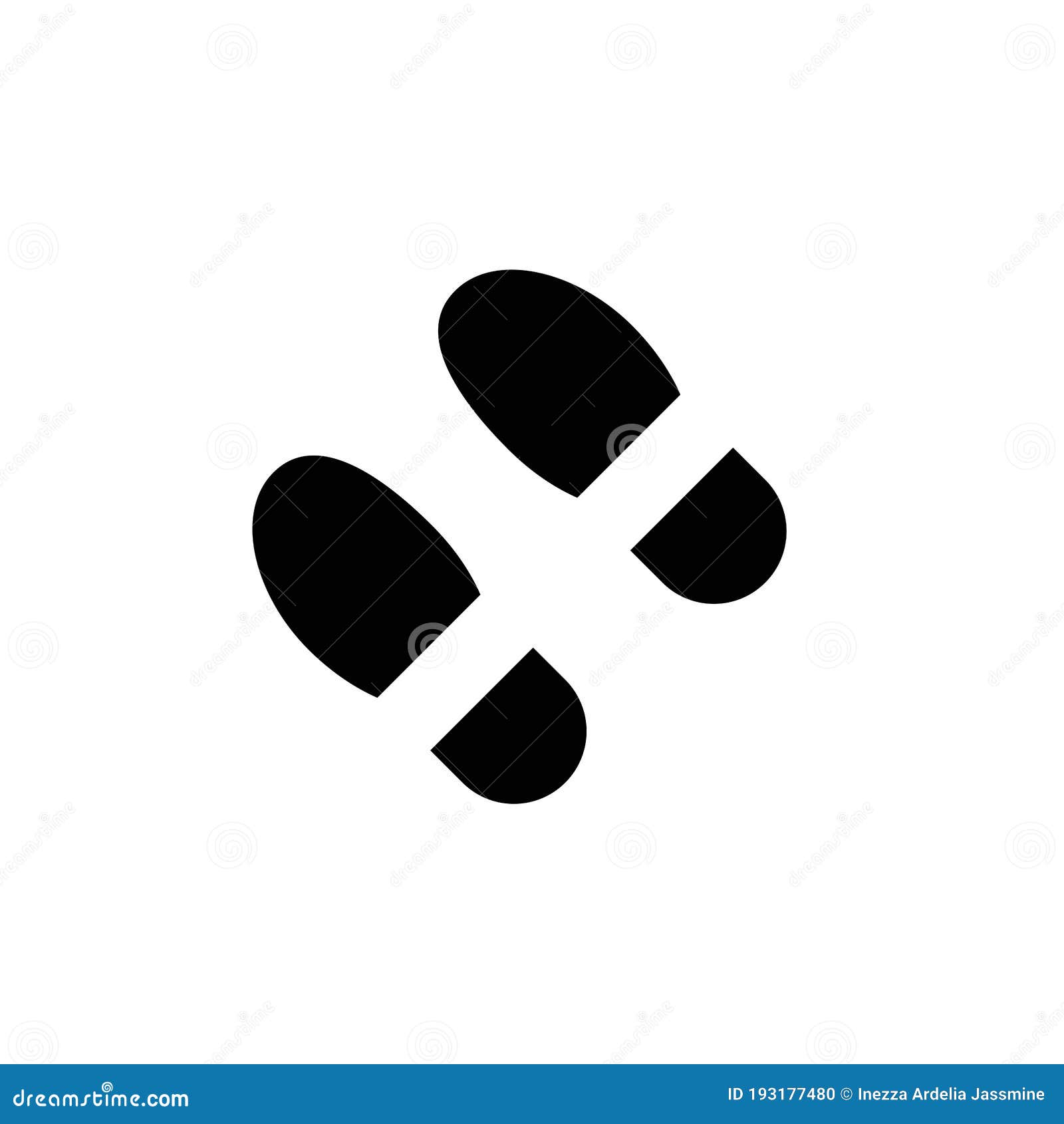 Boot Print Icon, Illustration Design Template Stock Vector ...