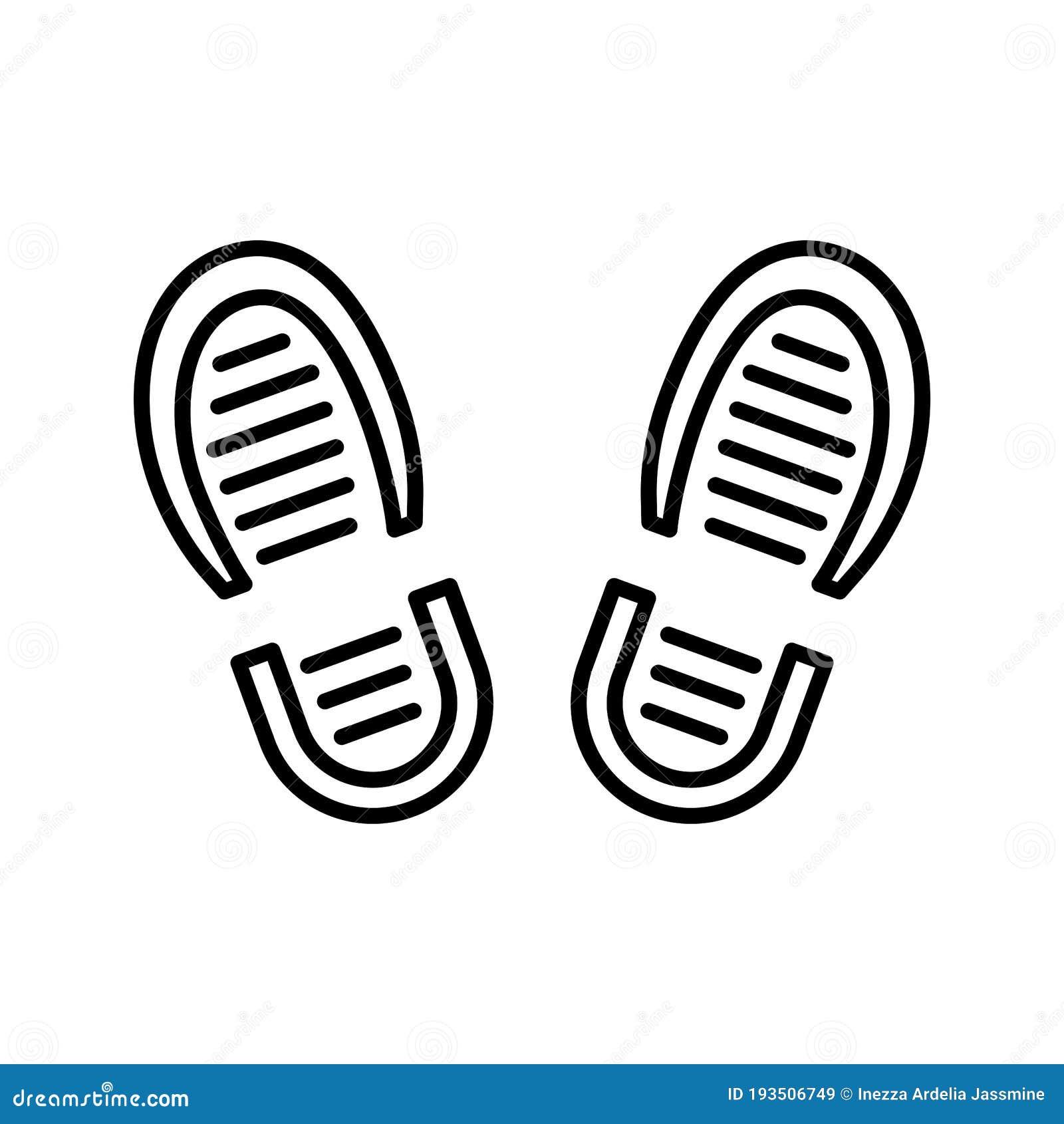 Boot Print Icon, Illustration Design Template Stock Vector ...