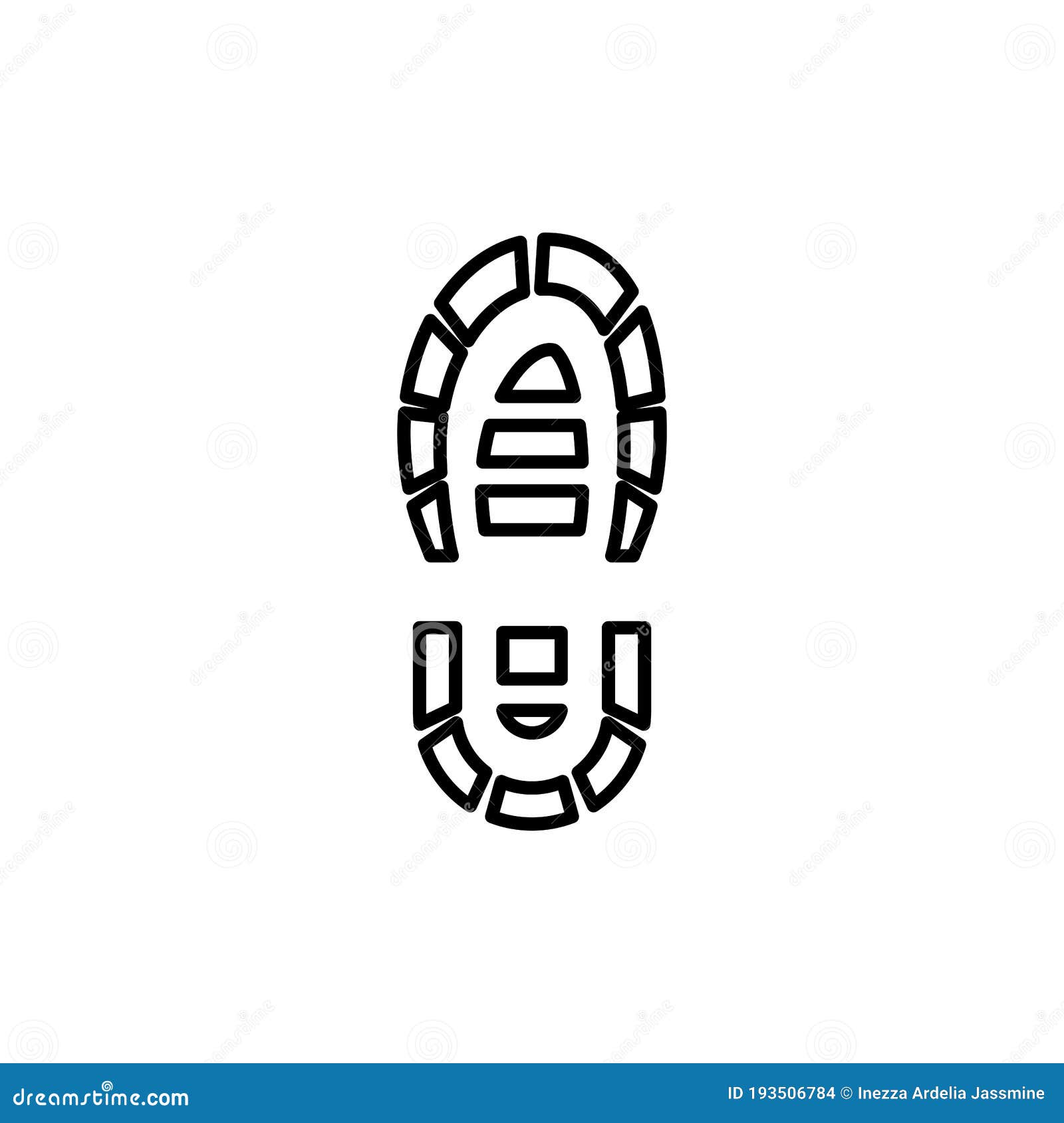 Boot Print Icon, Illustration Design Template Stock Vector ...