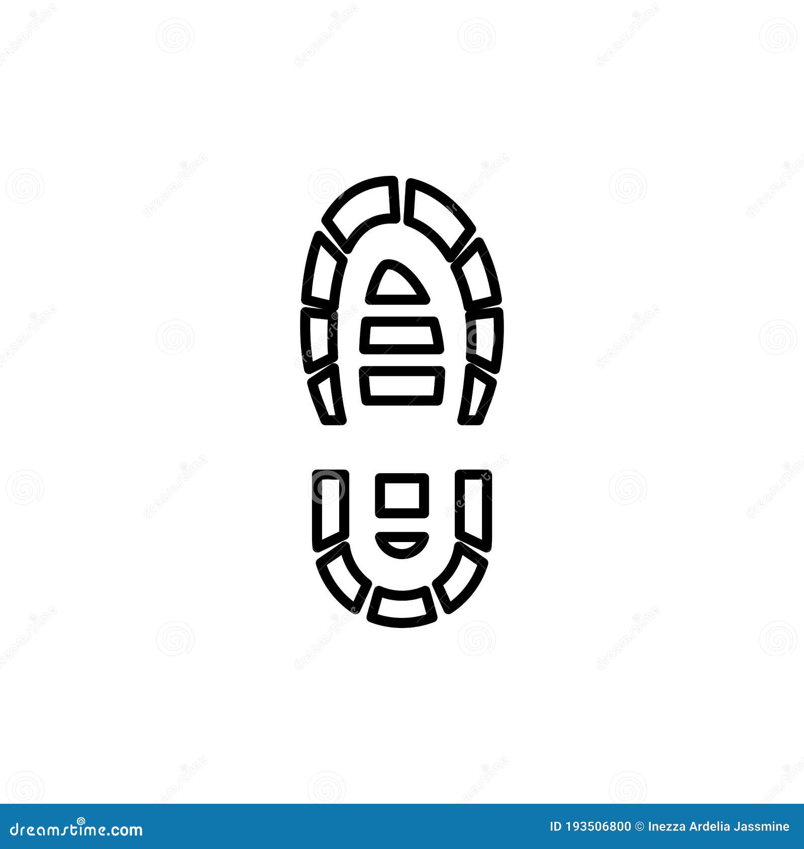 Boot Print Icon, Illustration Design Template Stock Vector ...